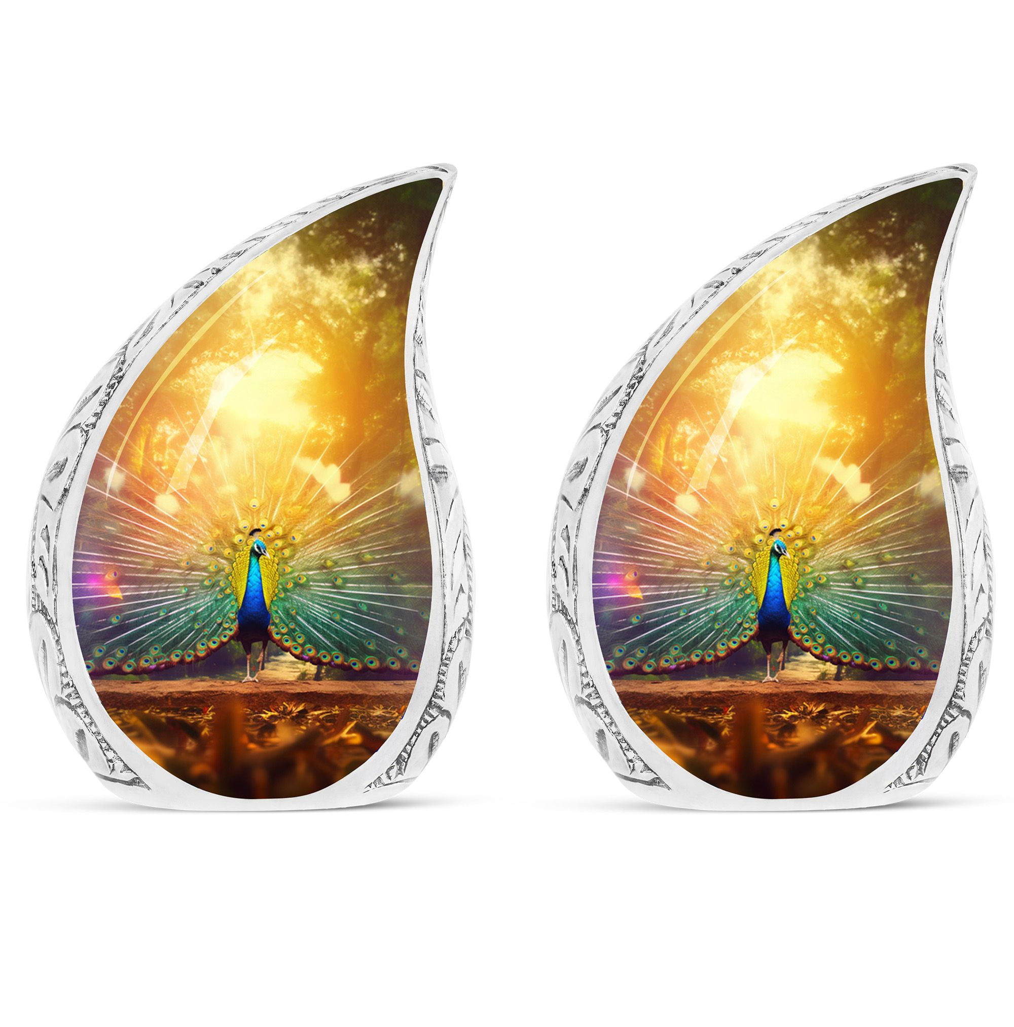 Peacock Urn - Small Urn For Ashes For Women - Human Urns For Ashes ...