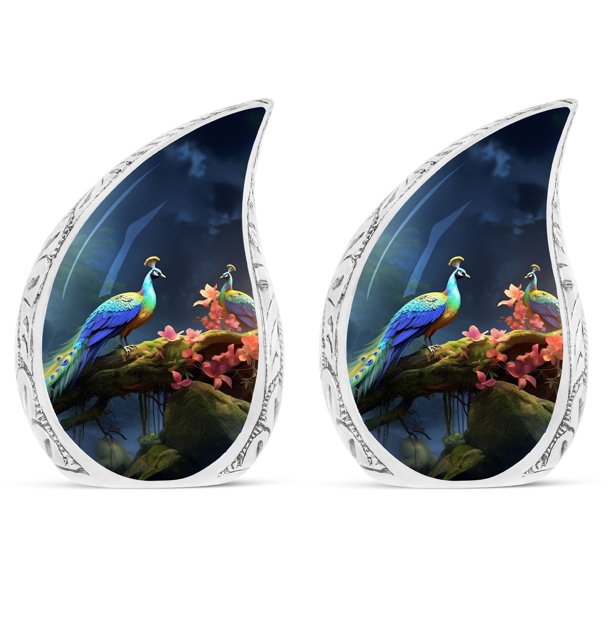 Peacock Urn - Small Urns For Human Ashes - Cross Drop Urns For Human ...