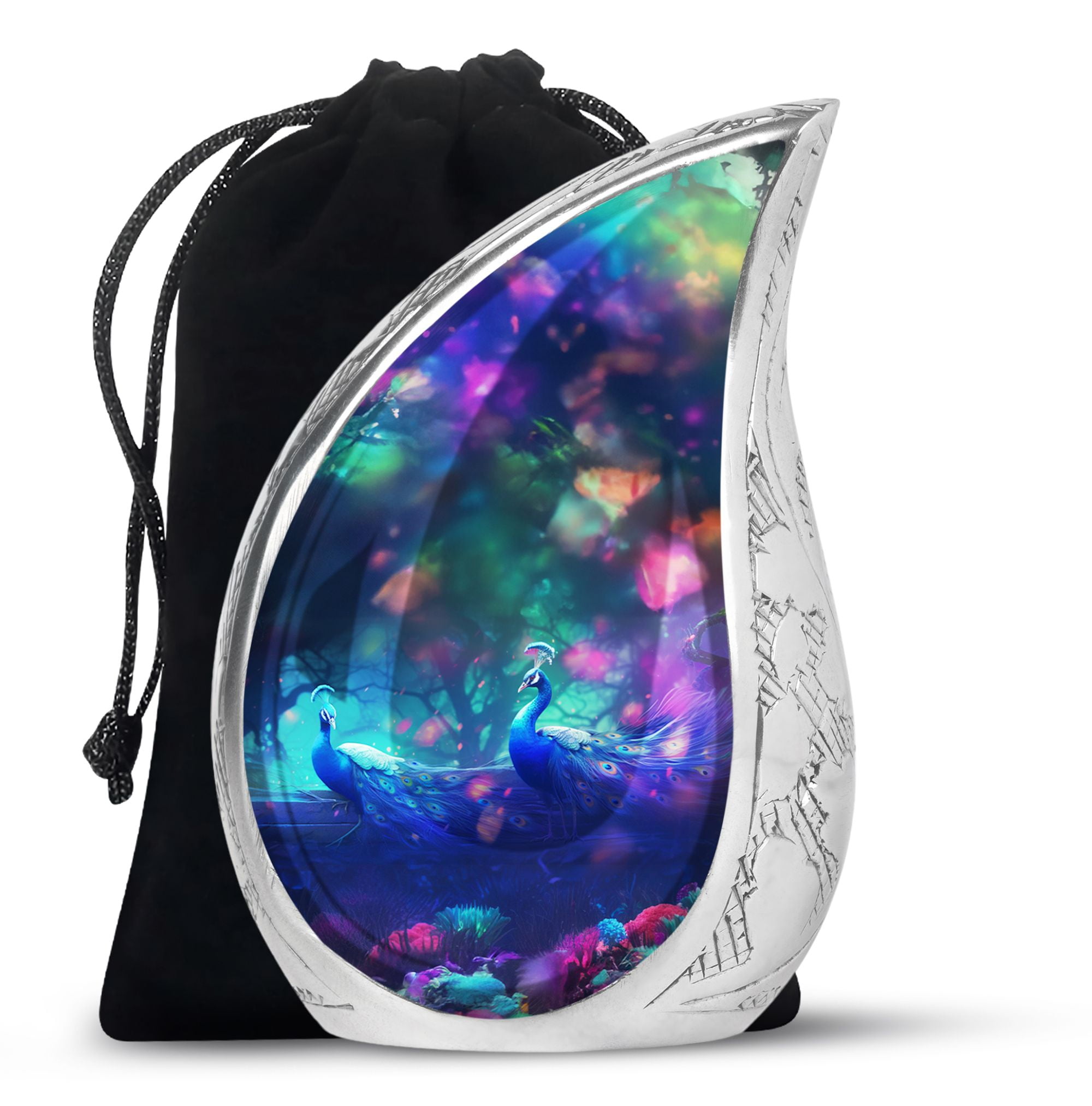 Peacock Urn - Small Urns For Human Ashes - Funeral Urns For Adult Ashes ...