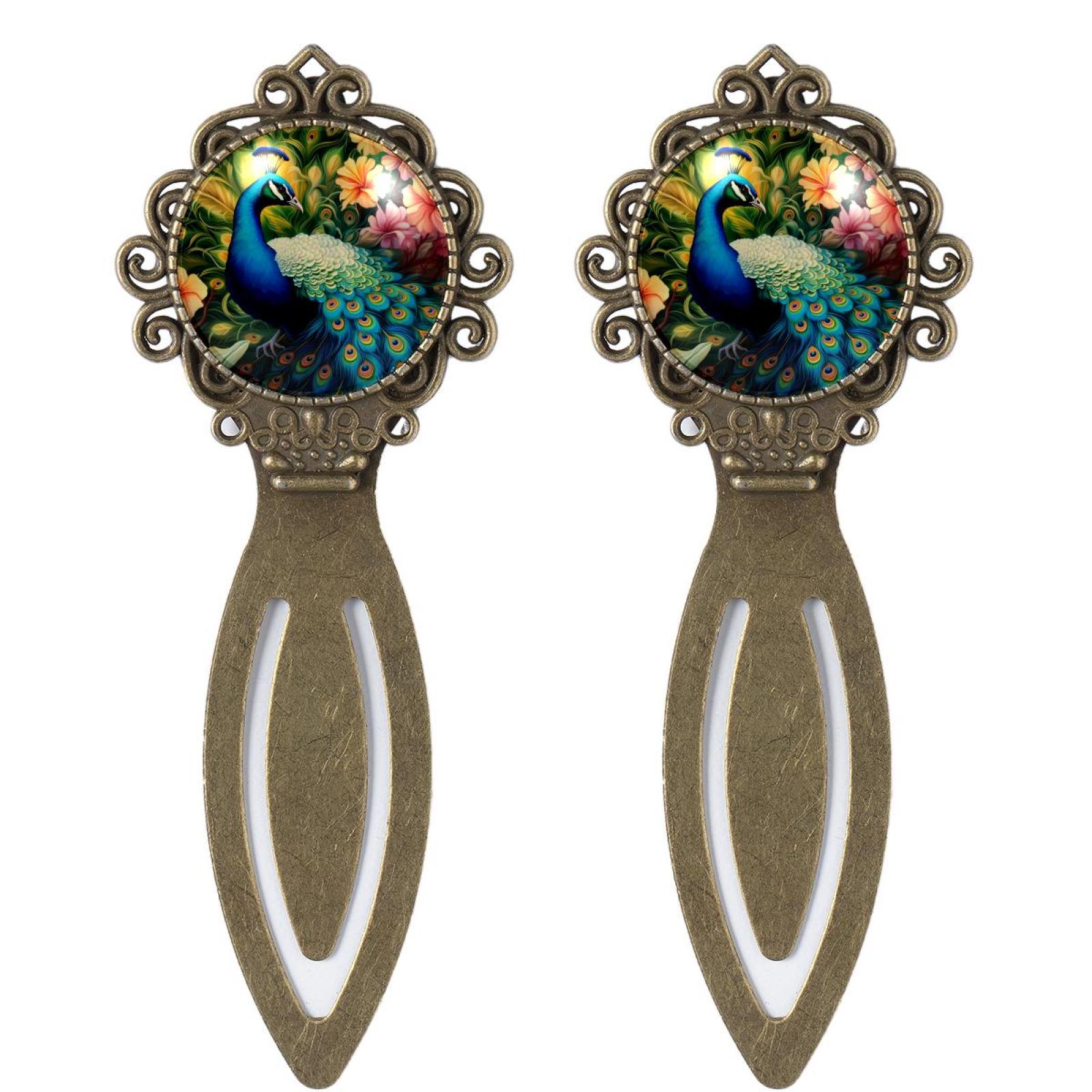Peacock Vintage Copper-Colored Lace Bookmarks: Stainless Steel Reading ...