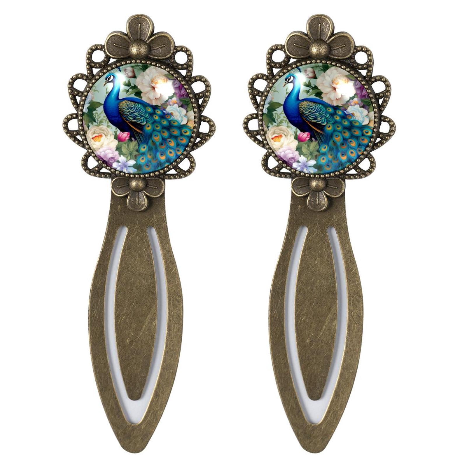 Peacock Vintage Copper-Colored Lace Bookmarks: Stainless Steel Reading ...