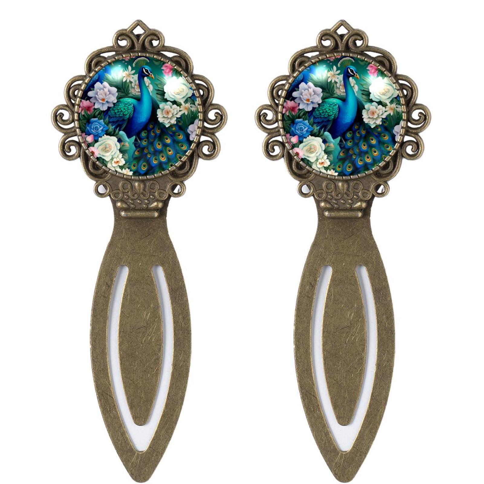 Peacock Vintage Copper-Colored Lace Bookmarks: Stainless Steel Reading ...
