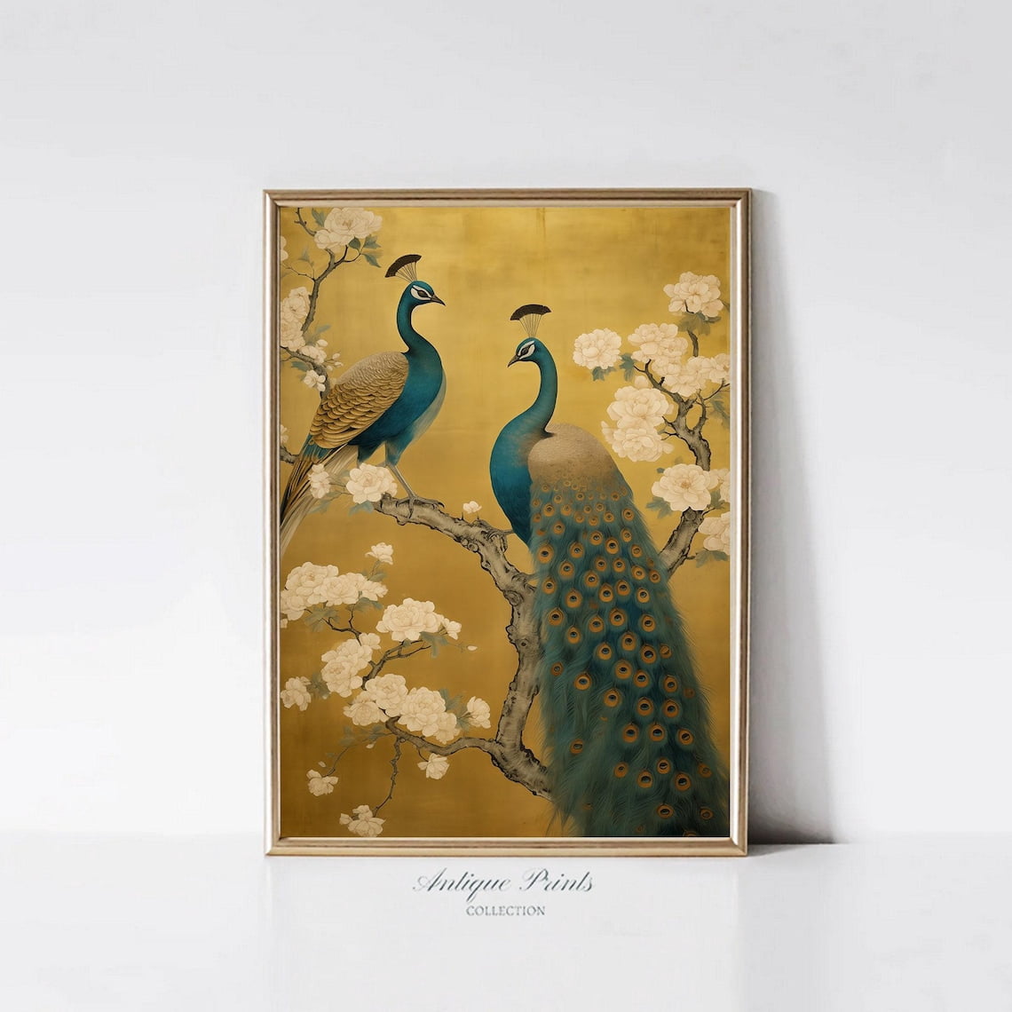 Peacock Wall Art, Vintage Peacock Poster, India, Antique Traditional ...