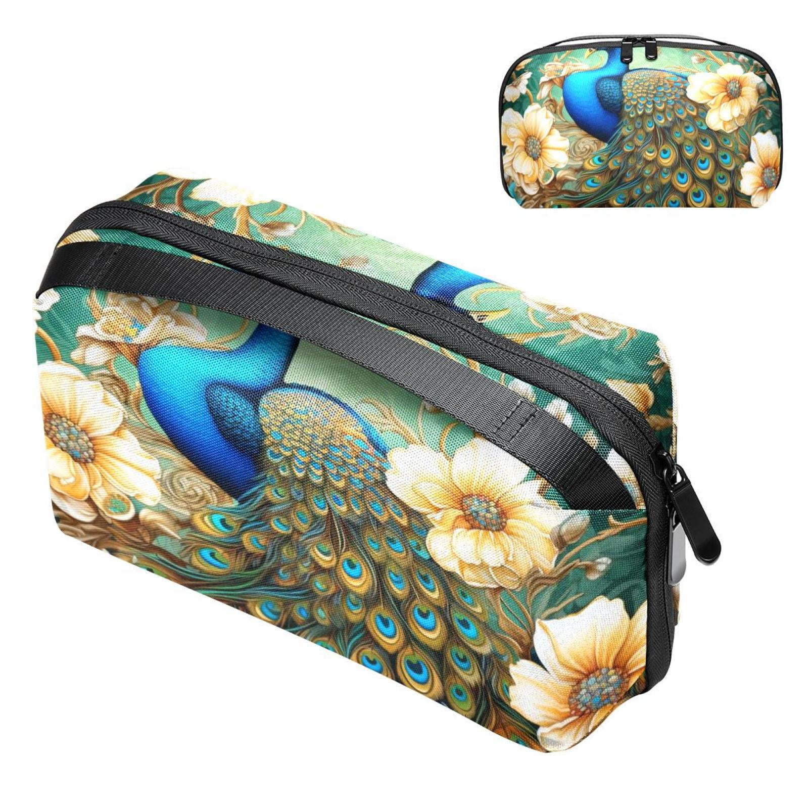 Peacock Waterproof Oxford Cloth PC Case Travel Organizer Charge Cord ...