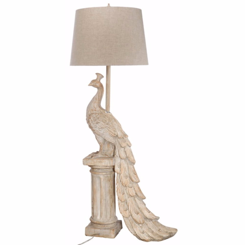 Peacock on Pedestal Tall Table Lamp, Off-white - Walmart.com