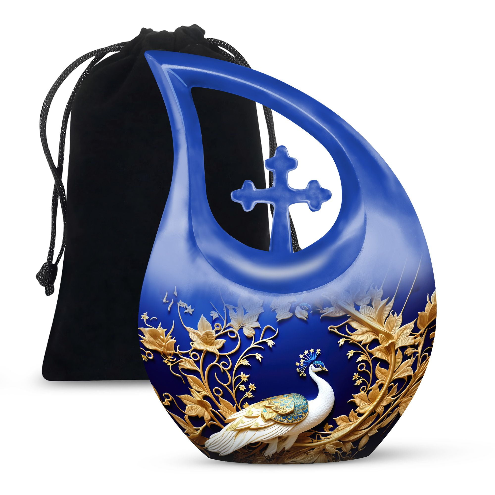 Peacock urn - Decorative urn for human ashes adult female & male ...