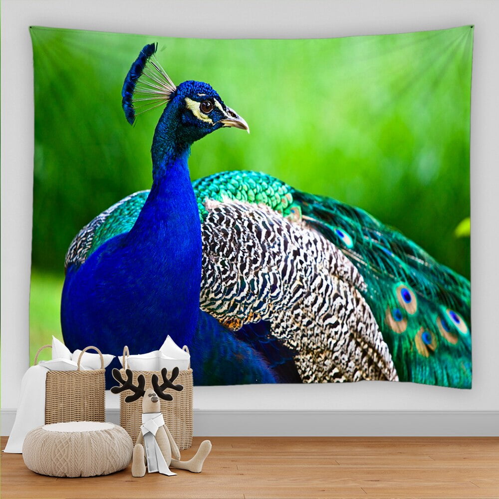Peacocks Birds Tapestry Wall Hanging Flowers and Birds Tapestries 3D ...