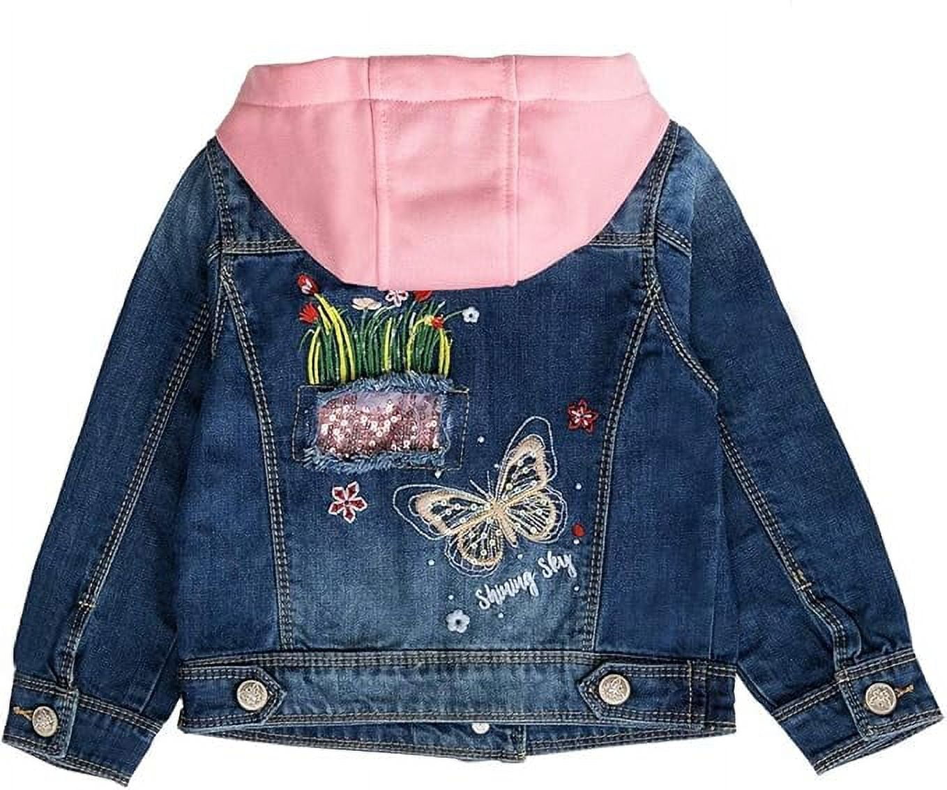 Peacolate 2-11Y Little&Big Girls Sequin Denim Jacket Children ...