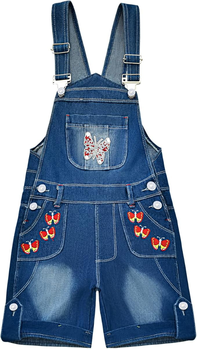 Peacolate 3-11T Little Girls Jumpsuit Children Bib Overalls Denim Strap ...