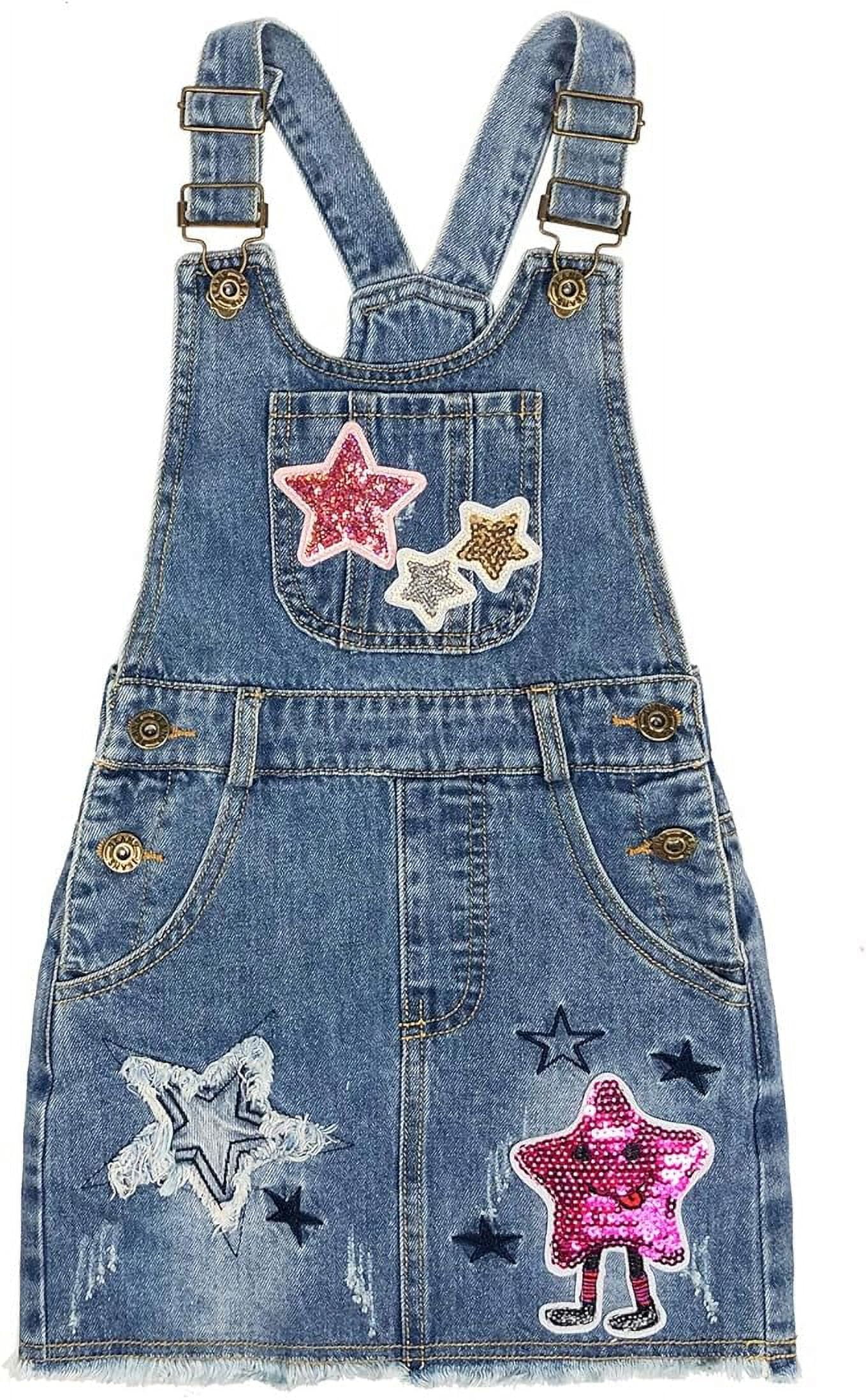 Peacolate 4-11Years Little&Big Girls Denim Overalls DressCasual Strap ...