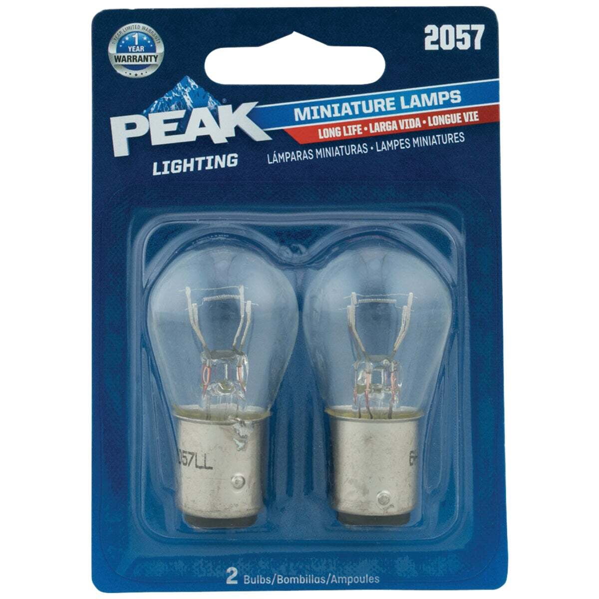 Peak Incandescent Parking/Stop/Tail/Turn Miniature Automotive Bulb 2057 ...