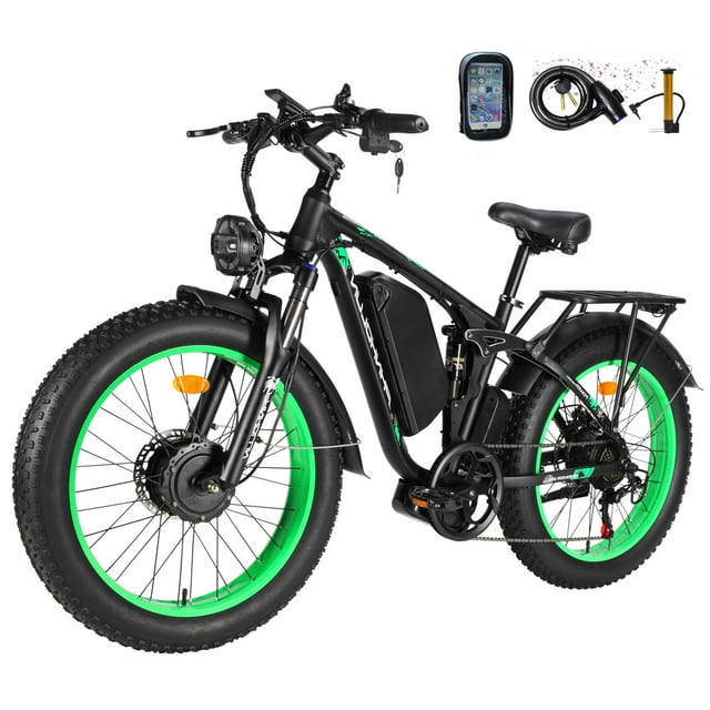 Peak 3000W Electric Bike for Adults,Seeker24 Dual Motor Electric-Bicycle 52V 25AH Battery, Fat ...