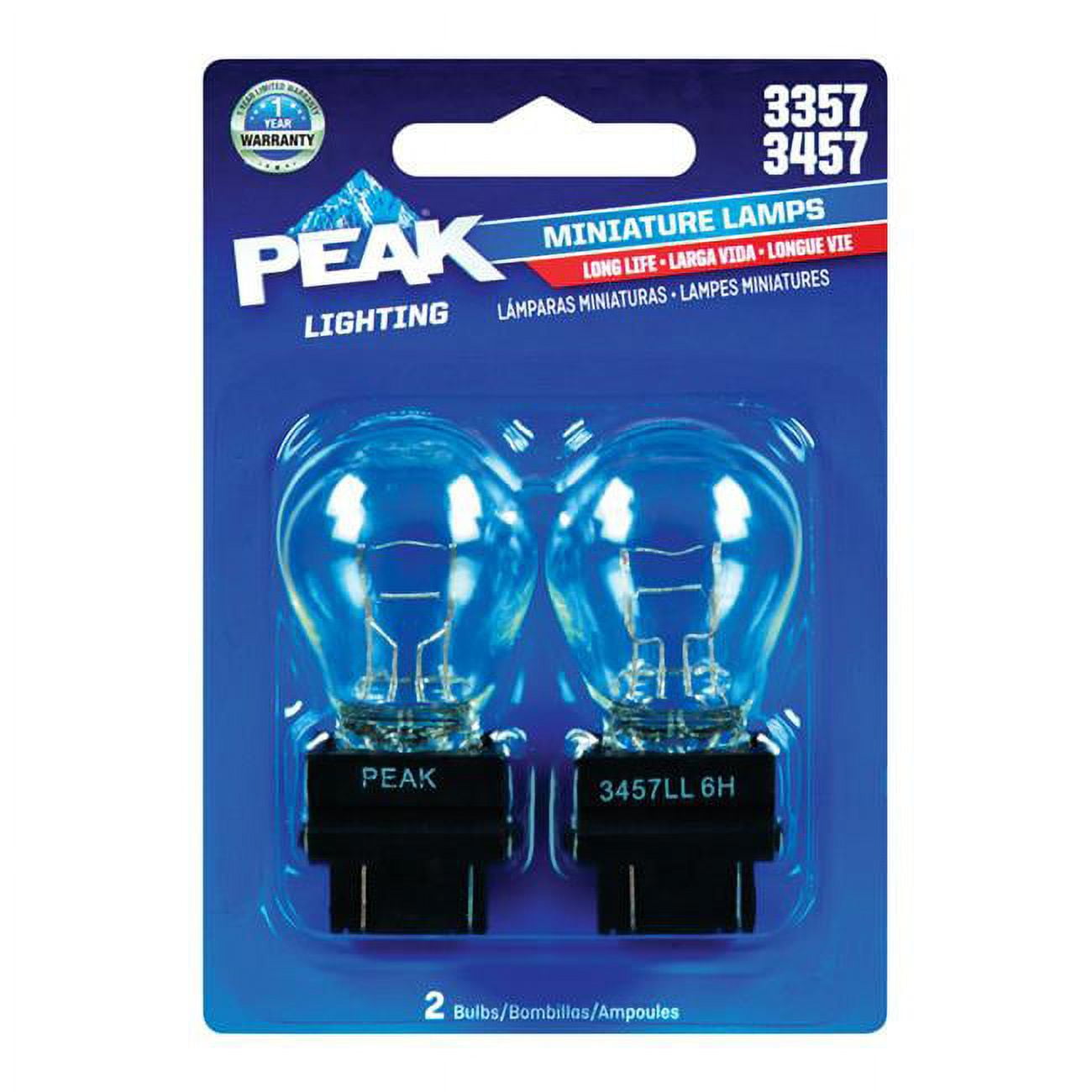 PEAK Halogen Parking/Stop/Tail/Turn Miniature Automotive Bulb 3357 3457 ...