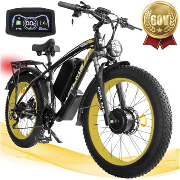 5000W Peak Dual Motor E-Bike, 60V 25AH Battery Electric Bike for Adults ...