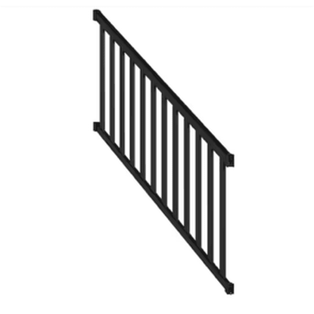 Peak Aluminum Railing 6ft. Deck Railing Stair kit with Wide Pickets ...