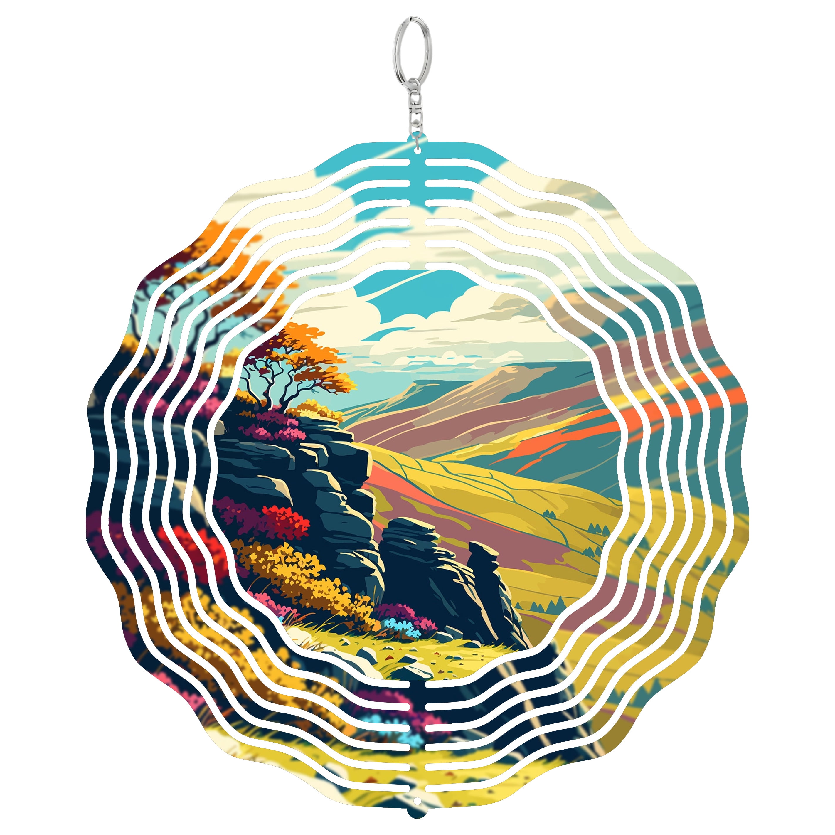 Peak District Hills 3D Wind Spinner UK National Park Decor - Walmart.com