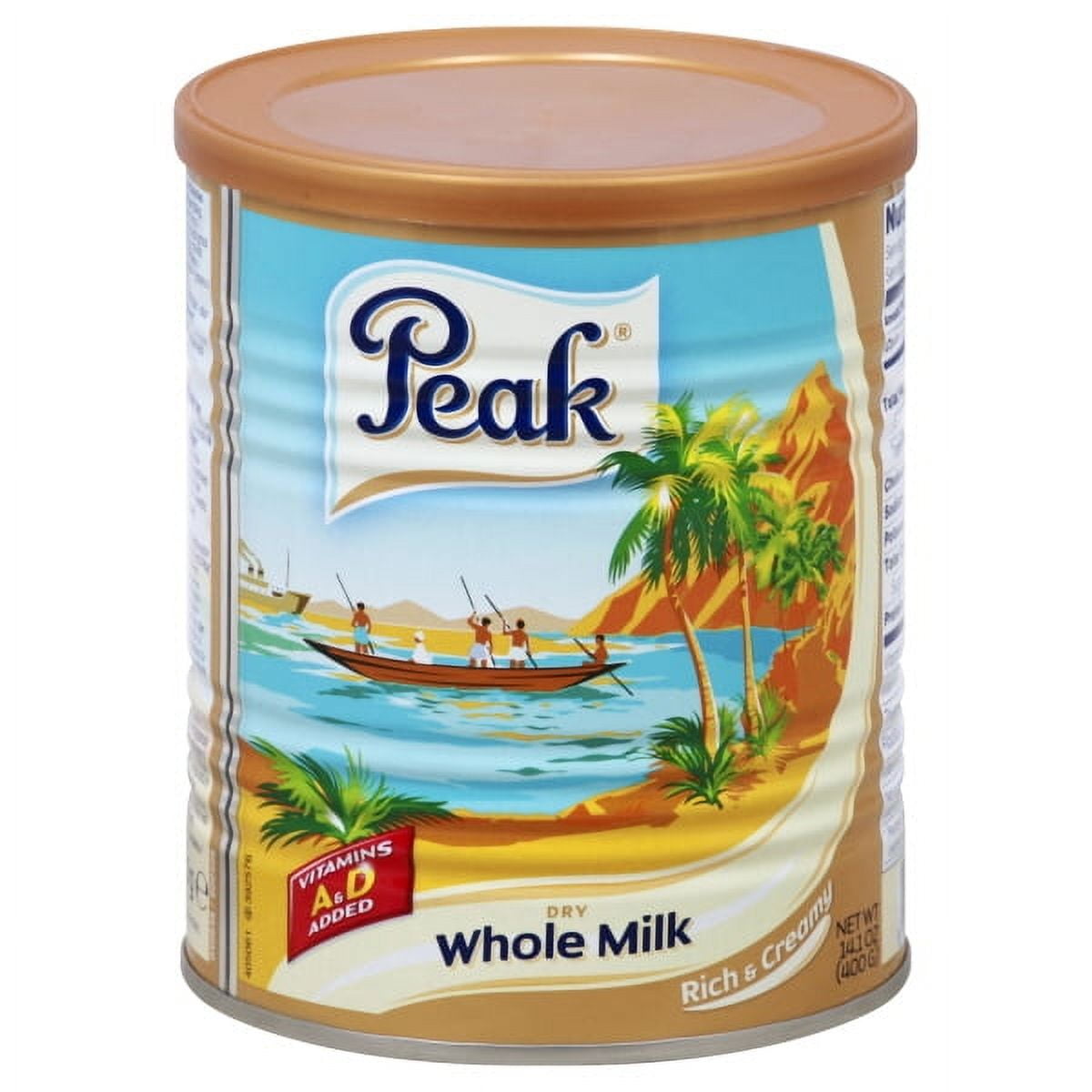 Peak Instant Full-Cream Whole Milk Powder, 400g, with Vitamins A ...