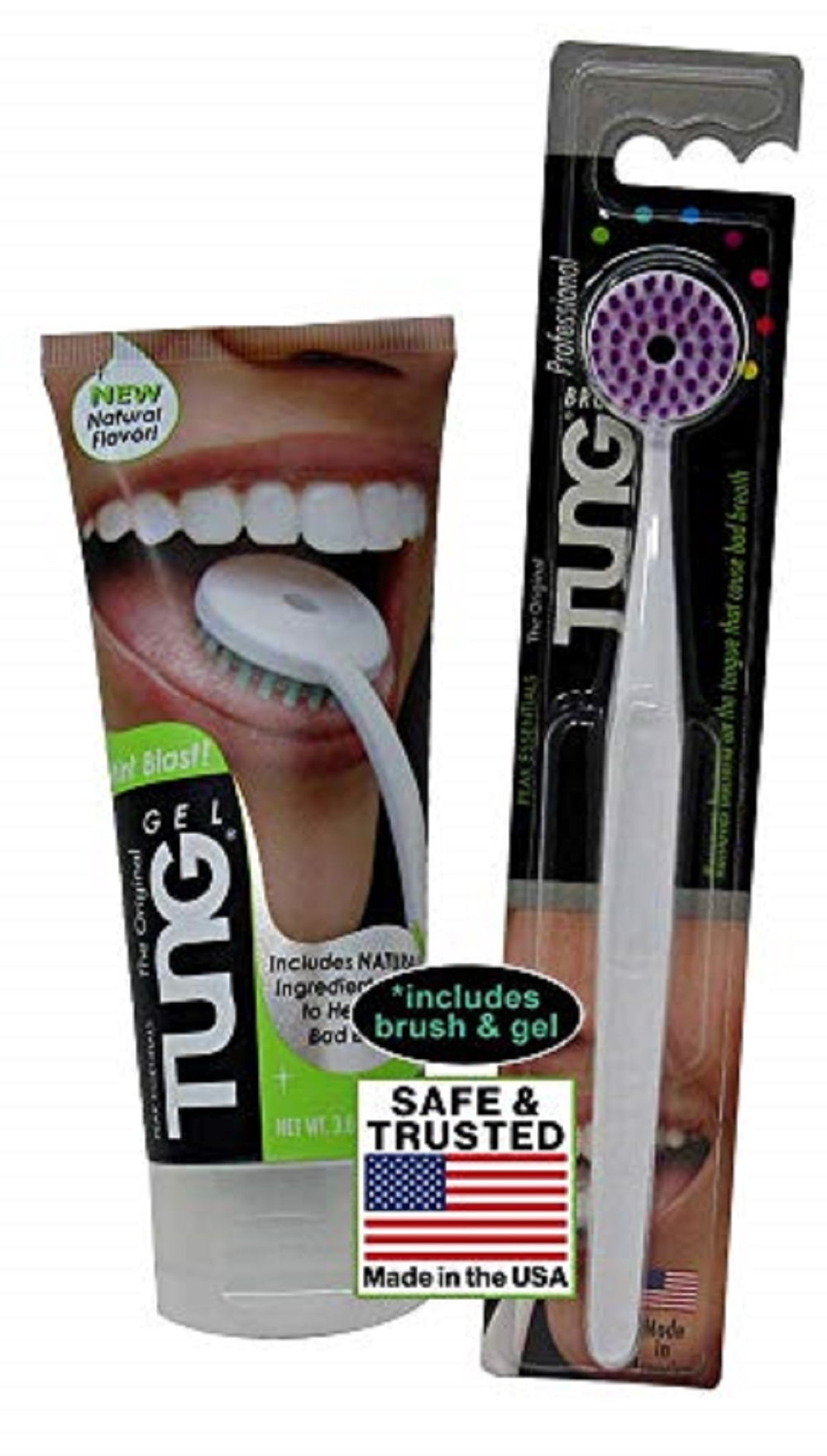 TUNG Tongue Cleaner Starter Kit with Tongue Scraper and Zinc Gel ...