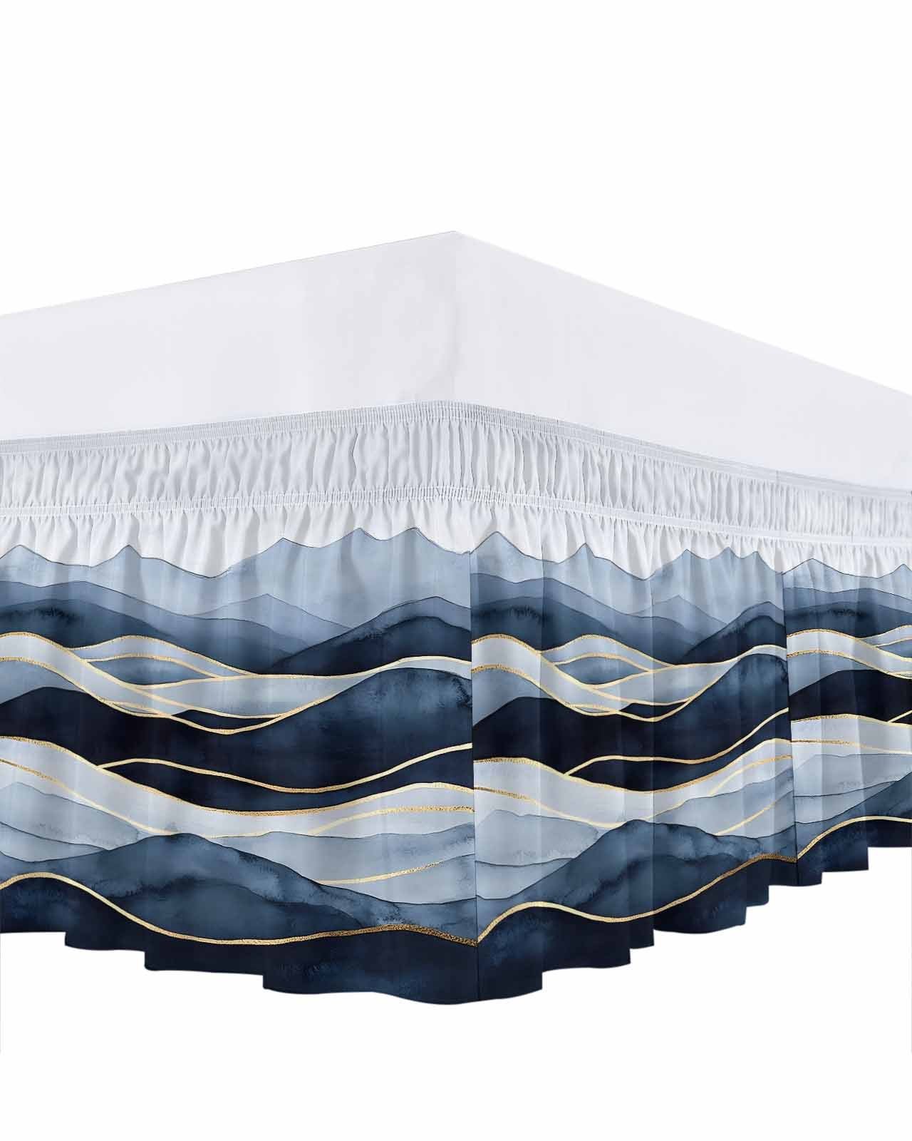Peak Golden Texture Bed Skirt Queen Size 18