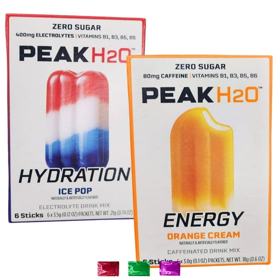 Peak H20 Orange Cream Energy Drink Mix & Pop Hydration Electrolyte ...