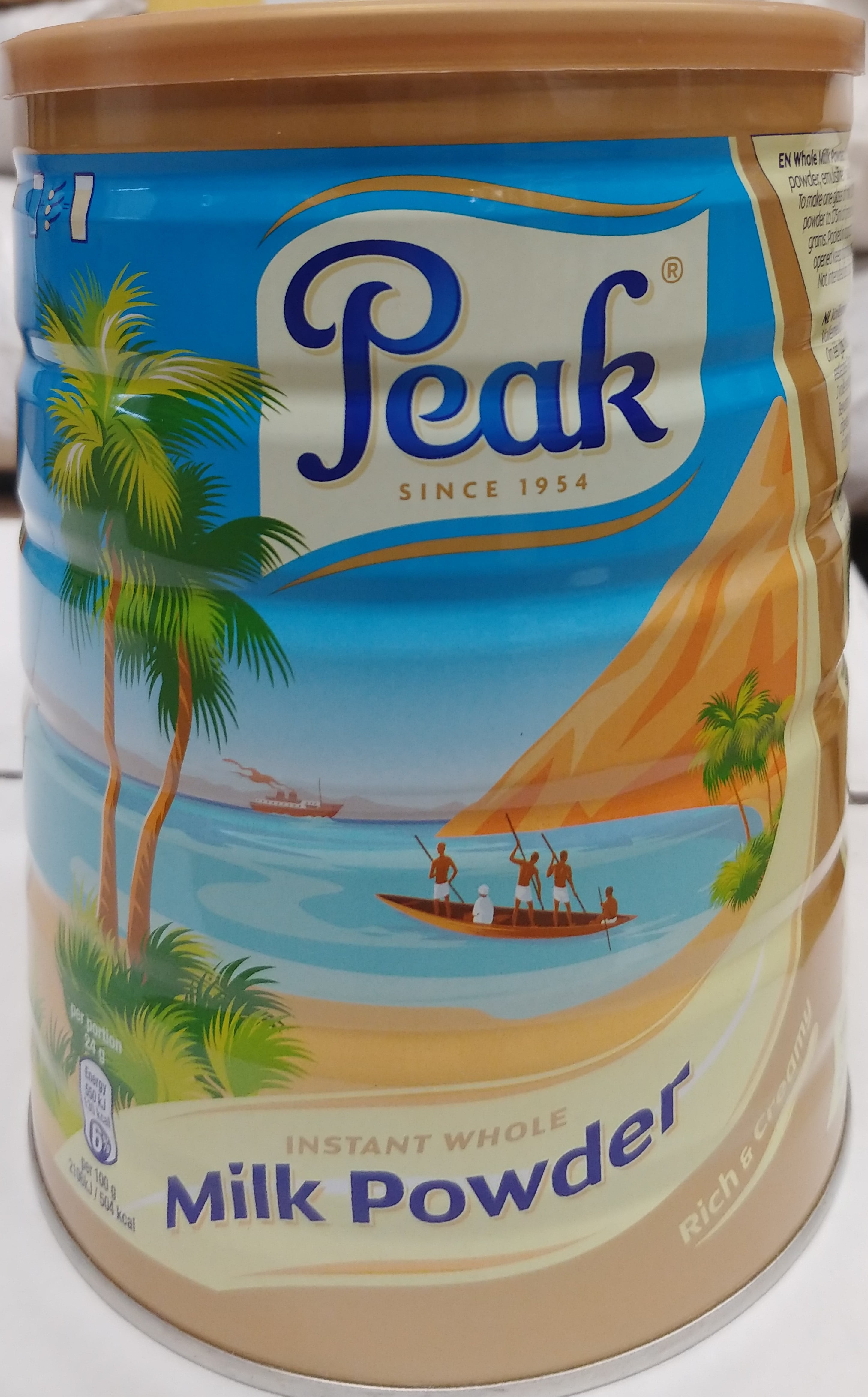 Peak Instant Whole Milk Powder 900g, Creamy Fortified Milk for Drinking ...
