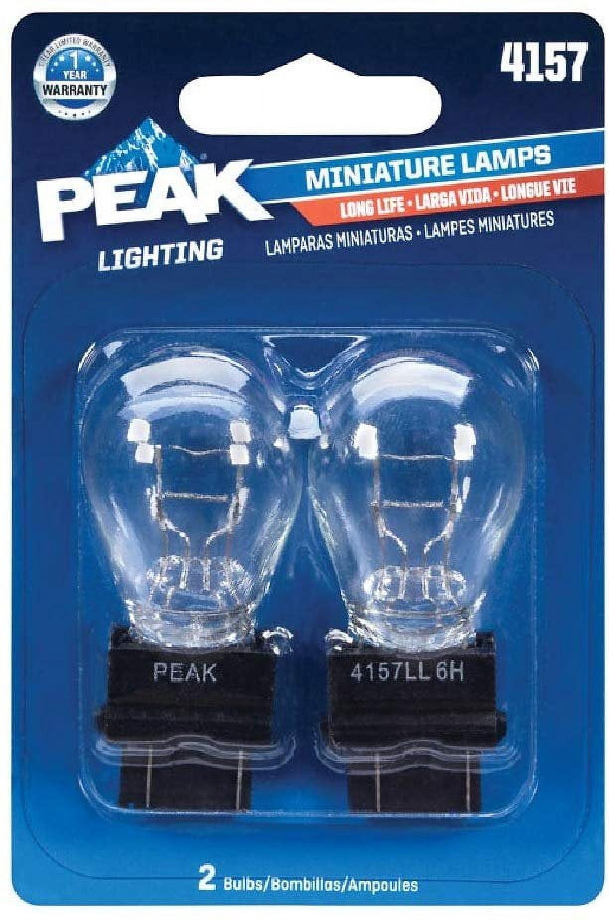 PEAK Miniature Automotive Bulb 4157A - Universal Fit - 2 Pack - Walmart.com