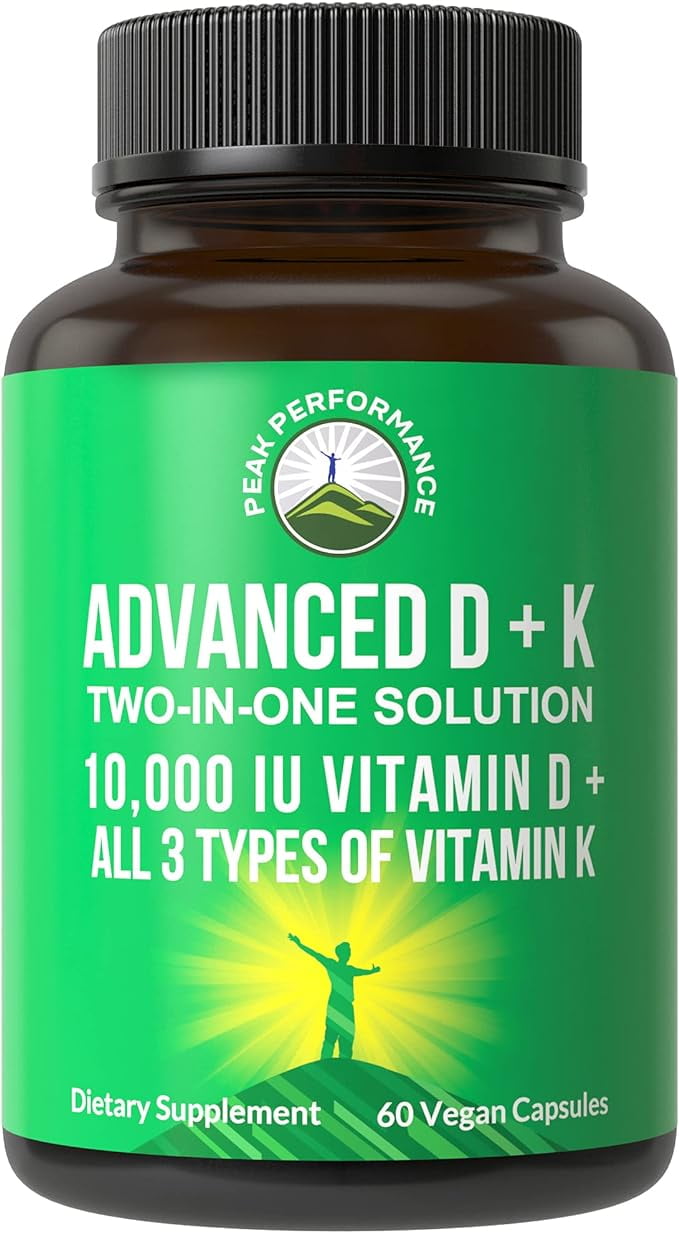 Peak Performance Advanced Vitamin D 10000 IU with All 3 Types of ...