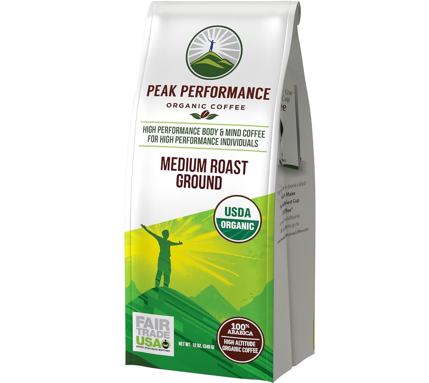 Peak Performance High Altitude Organic Coffee. Fair Trade, Low Acid ...