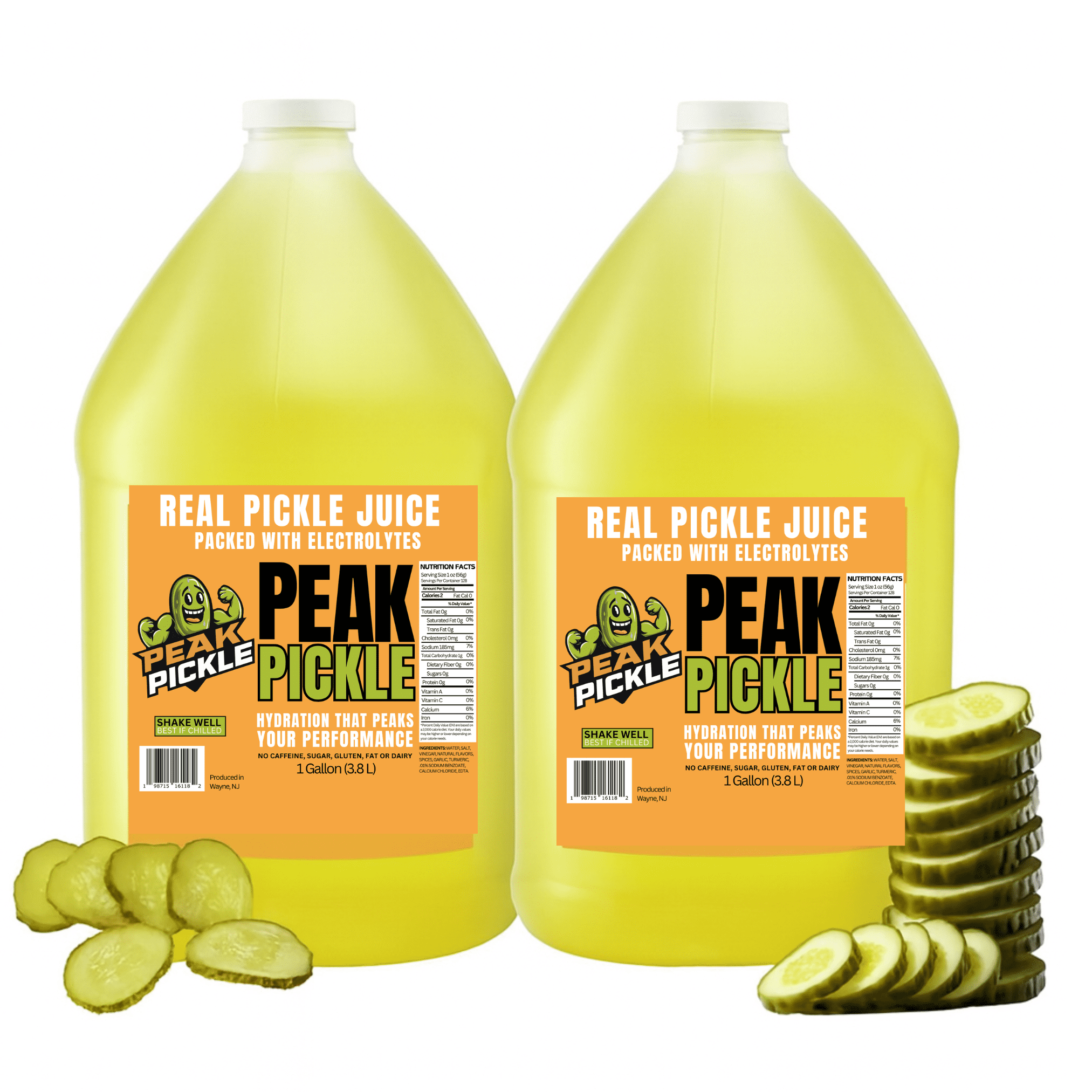 Peak Pickle Dill Pickle Juice-2 Pack of 1 Gallon Pickle Juice Sports ...