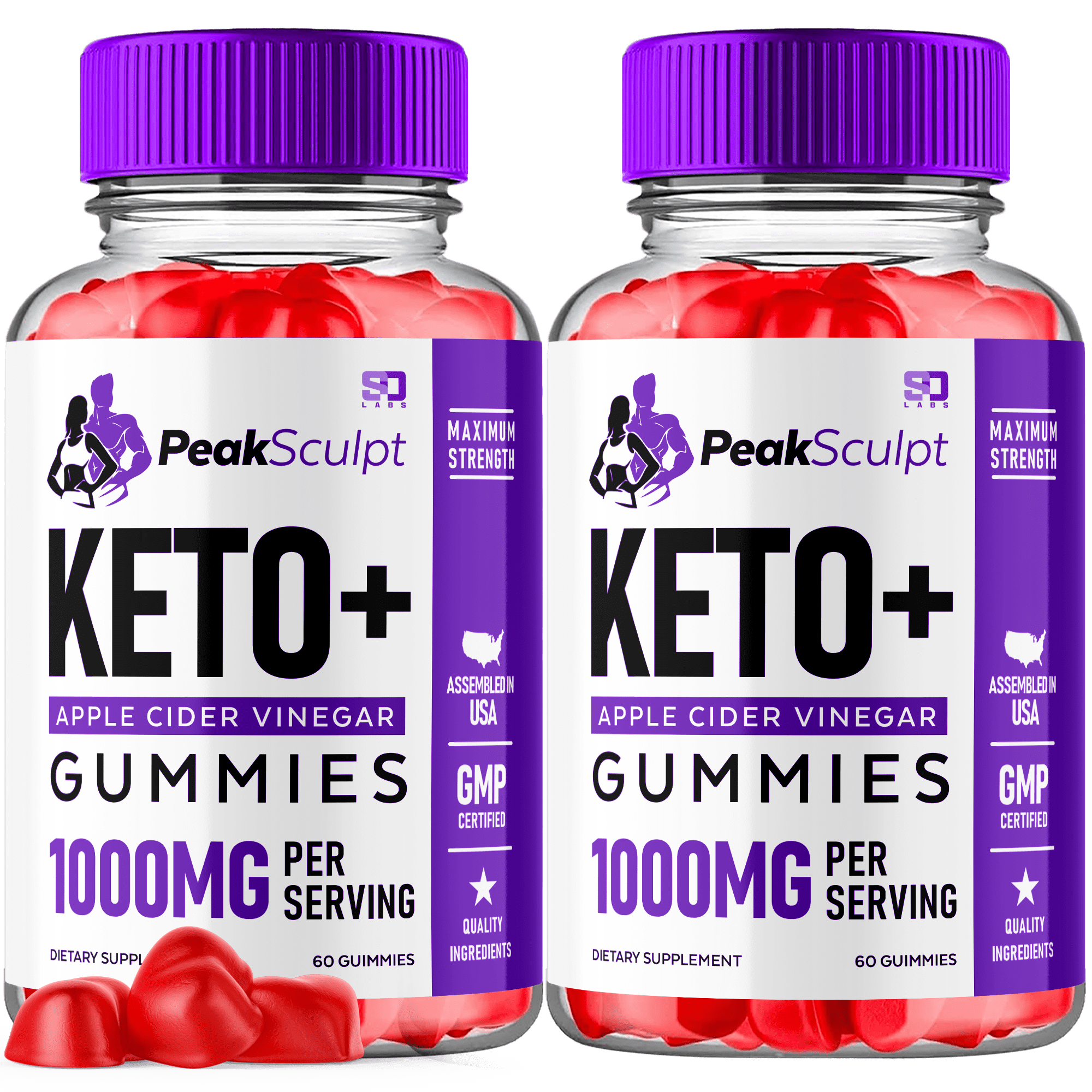 Peak Sculpt Keto ACV Gummies 1000MG Maximum Strength Formula 120 Gummies - Walmart.com