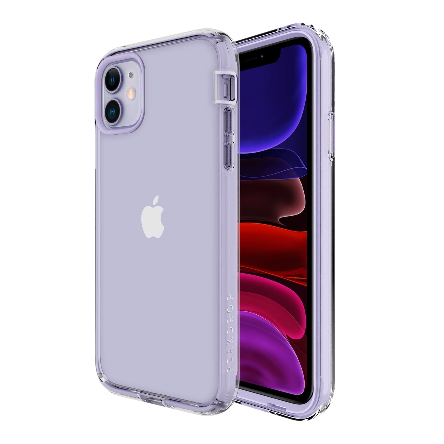 PeakDrop iPhone 11 Case, Full Body Protection, Light Purple, with 2X ...