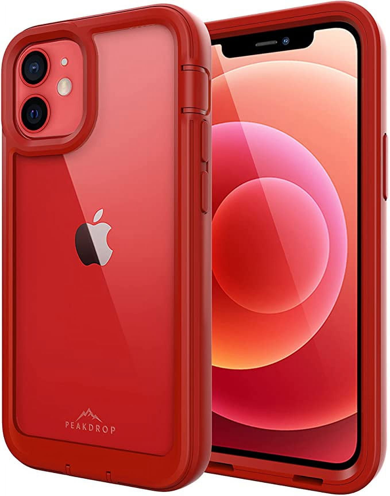 PeakDrop iPhone 12/12 Pro Case, Full Body Protection, Clear with 2X ...