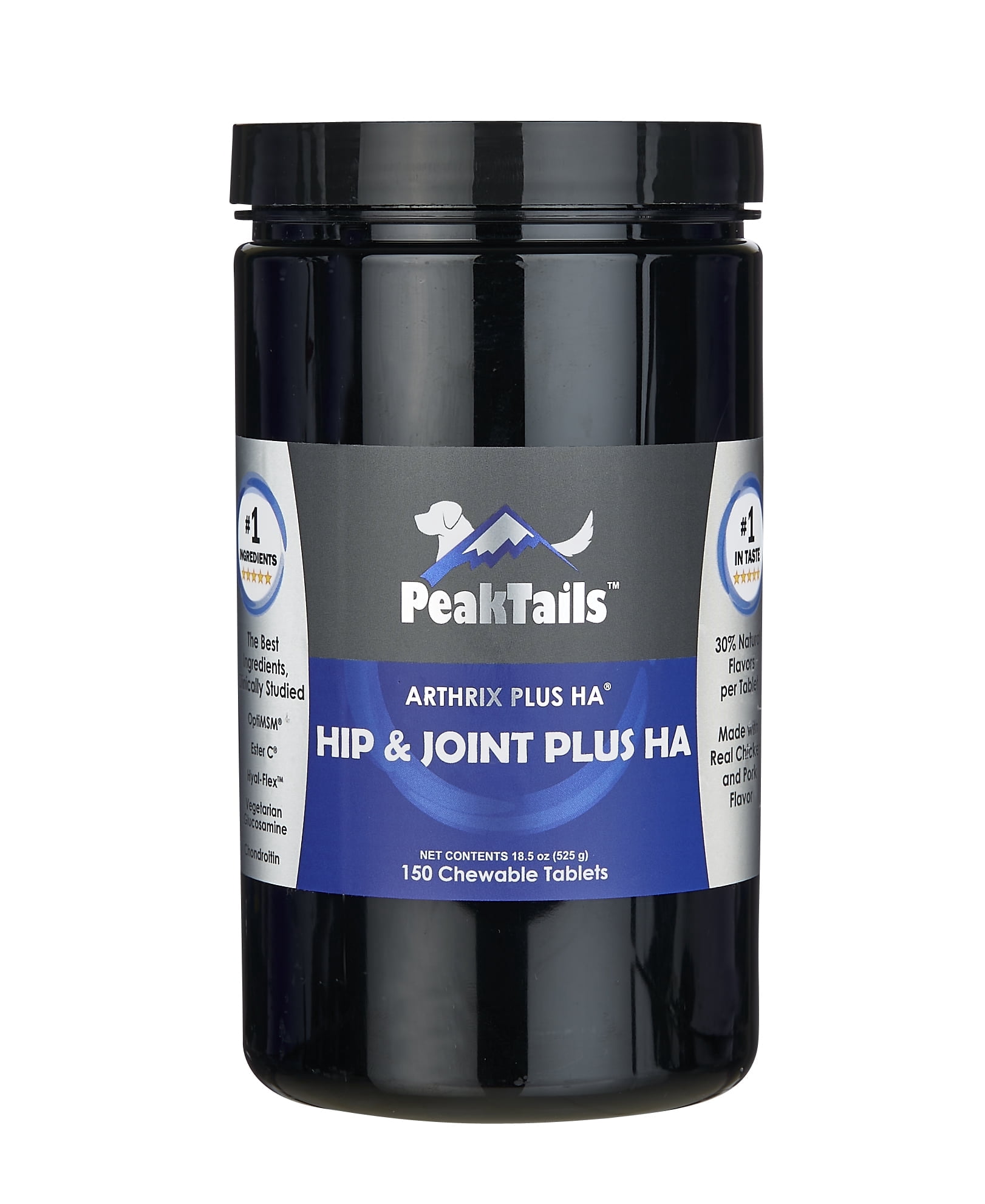 PeakTails Hip and Joint Plus HA 150 Chewable Tablets - Walmart.com