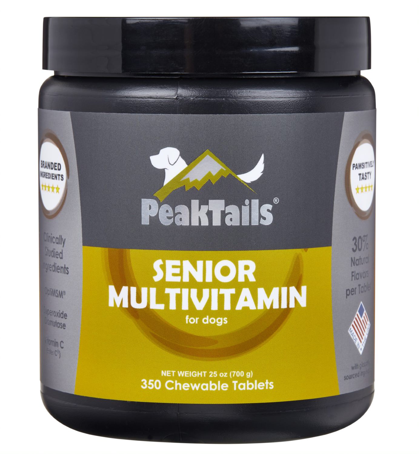 PeakTails Senior Multivitamin Supplement 350 Chewable Tablets - Walmart.com