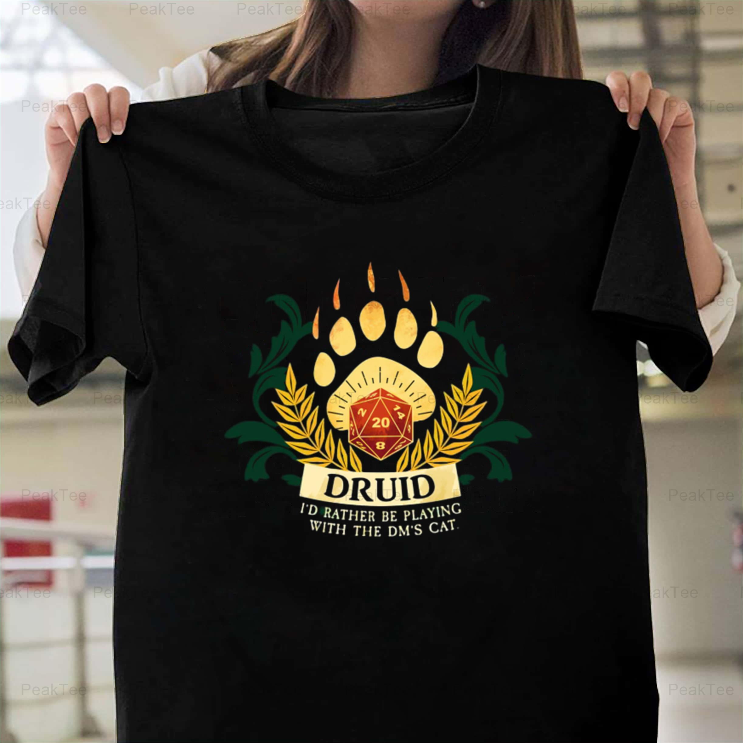 PeakTee36 Druid D20 Gaming T-Shirt, Show Powers Hero The Force For New Carts Is, for Unisex, up ...