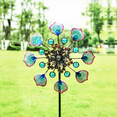 Peakcock Tail Metal Windmill Metal Wind Spinners for Yard and Garden ...