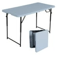 Peakform 4 Foot Rectangle Adjustable Height Fold-In-Half Table, Indoor ...
