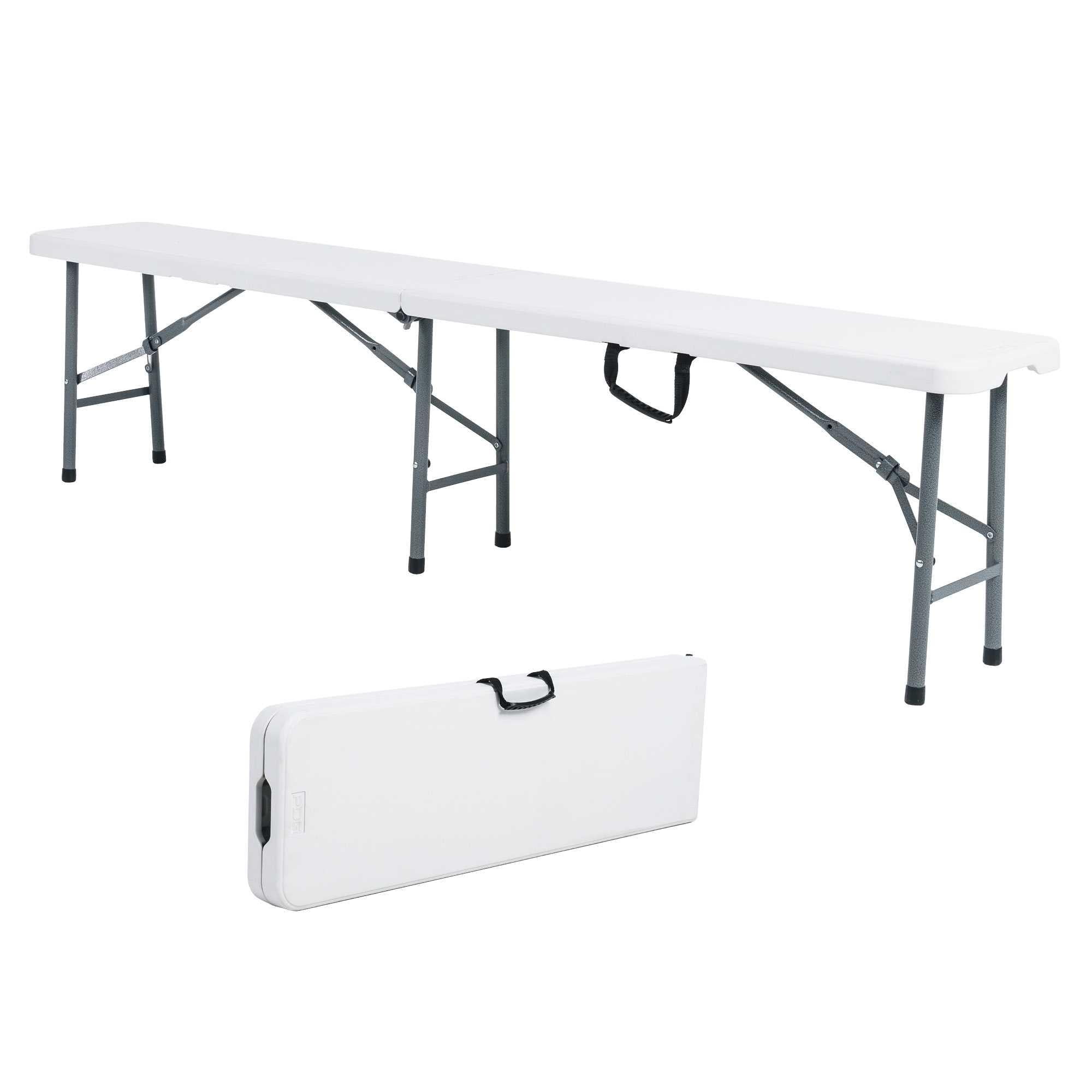 Peakform New 6-Foot Fold-in-Half Polyethylene Bench Indoor/Outdoor ...