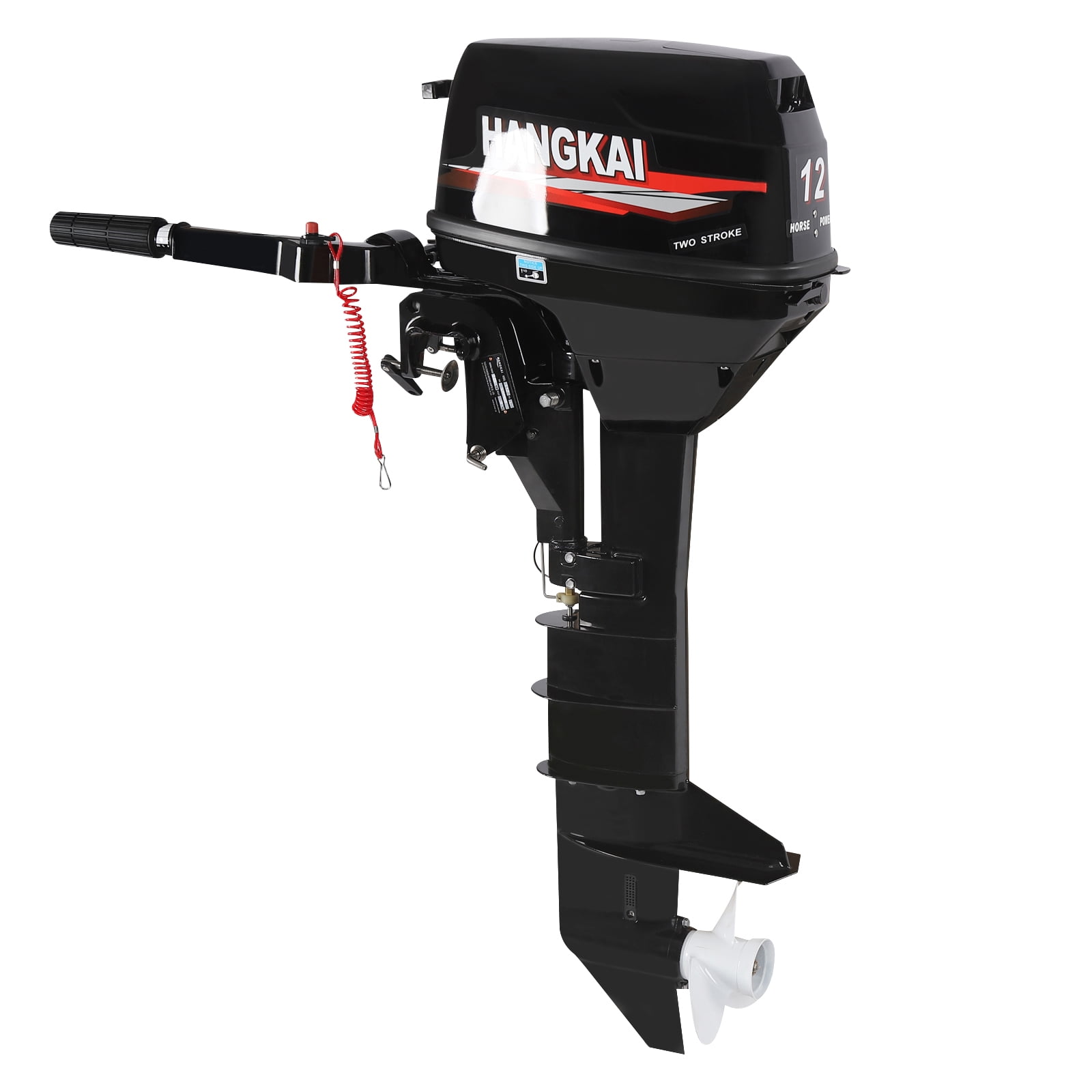 Peakora 12HP Water-Cooled Outboard, 2-Stroke Lightweight Engine, Boat ...