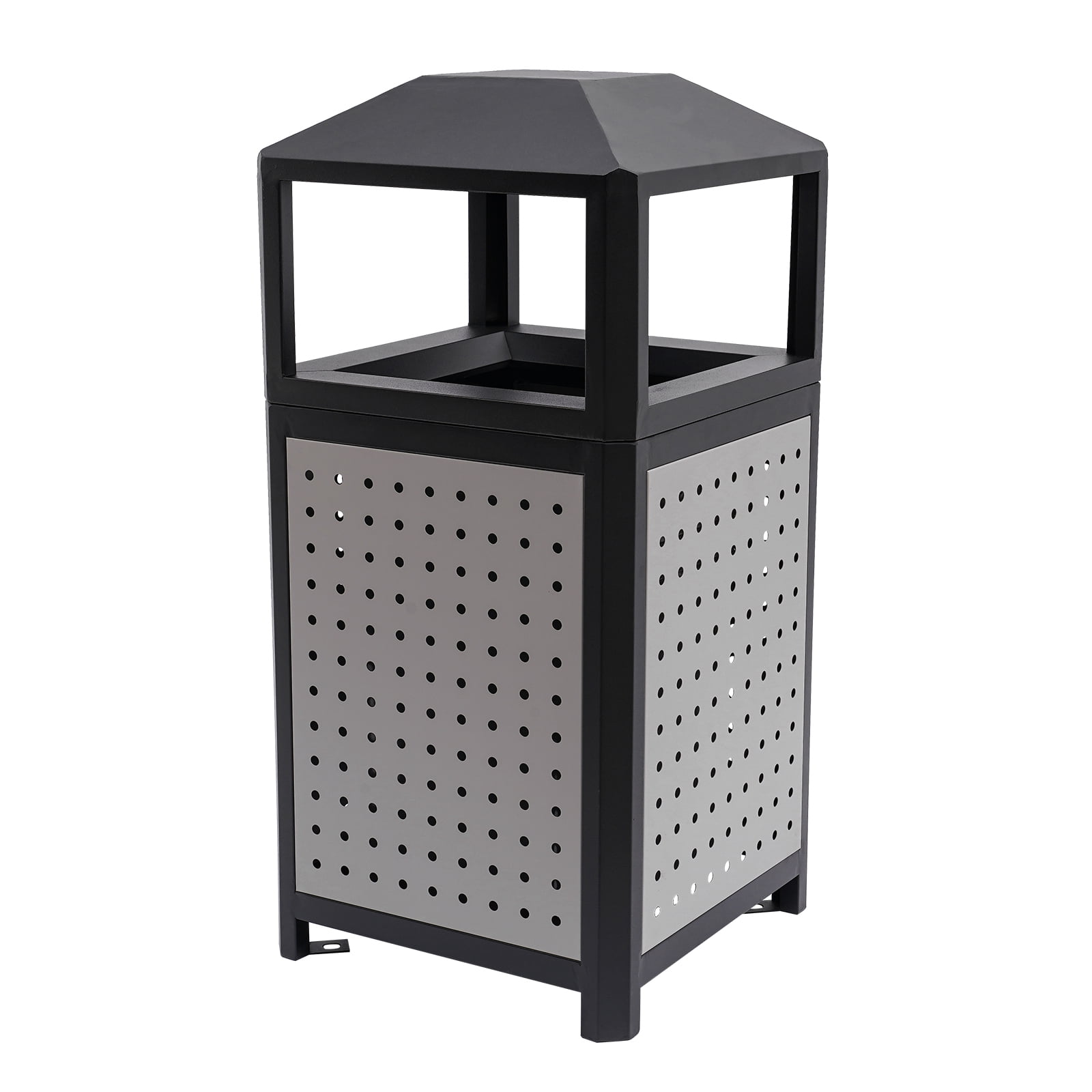 Peakora 15-Gallon Industrial Waste Container, Durable Rustproof ...