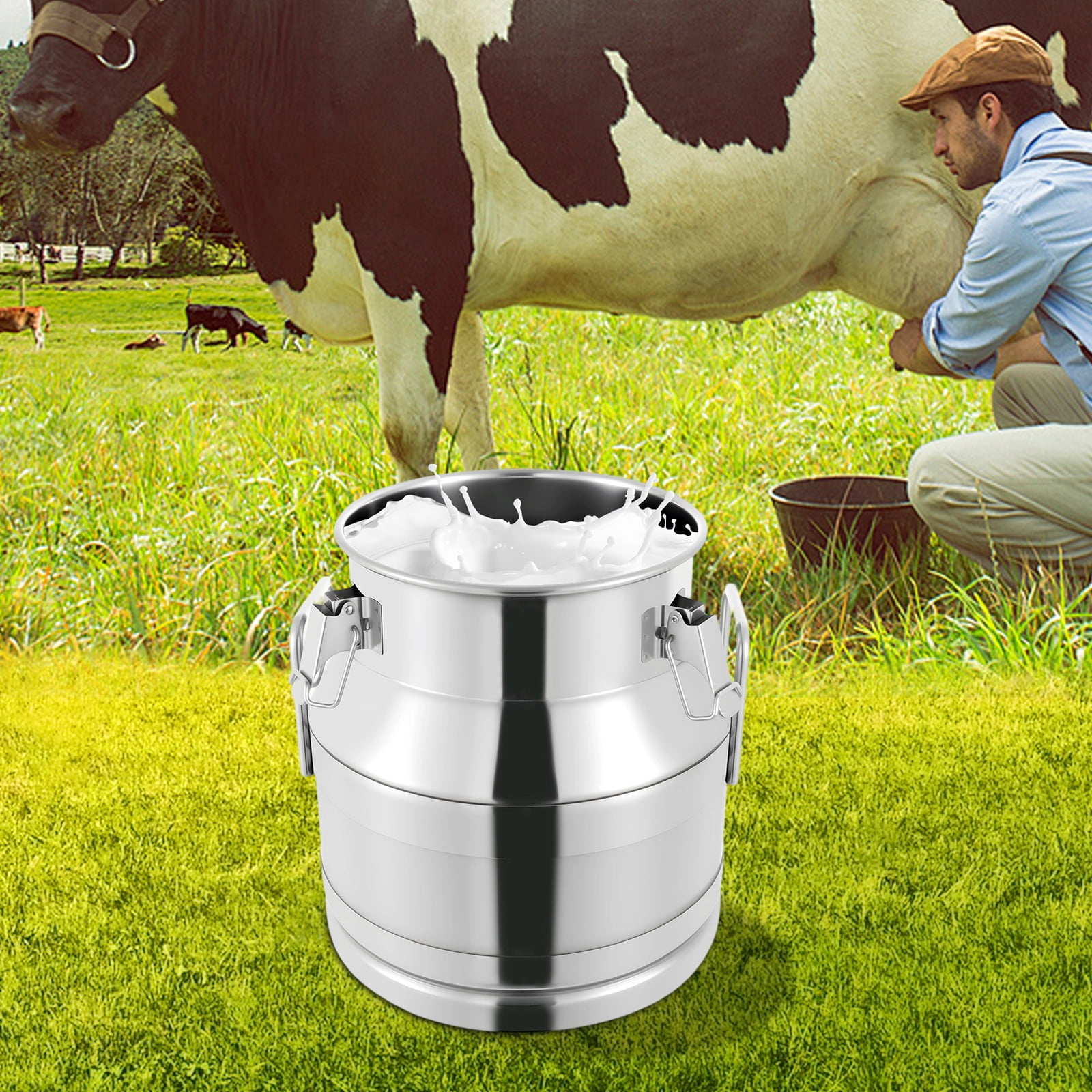 Peakora 201 Non-magnetic Stainless Steel Milk Transport Barrel, 5.28gal ...