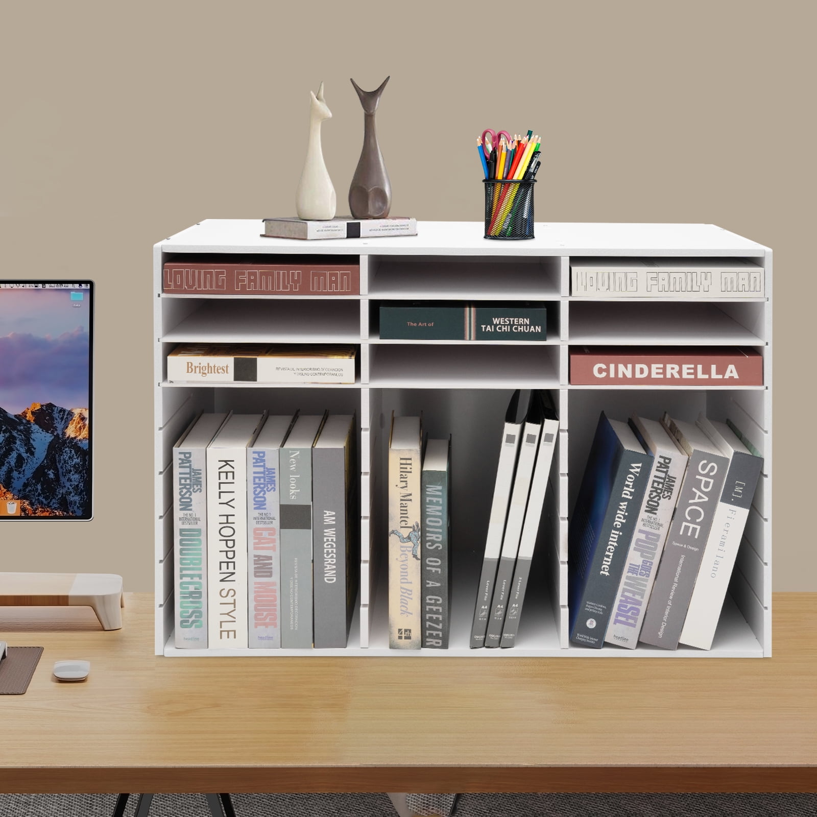 Peakora 27 Slots Literature Organizer Pvc Office Post Box with ...