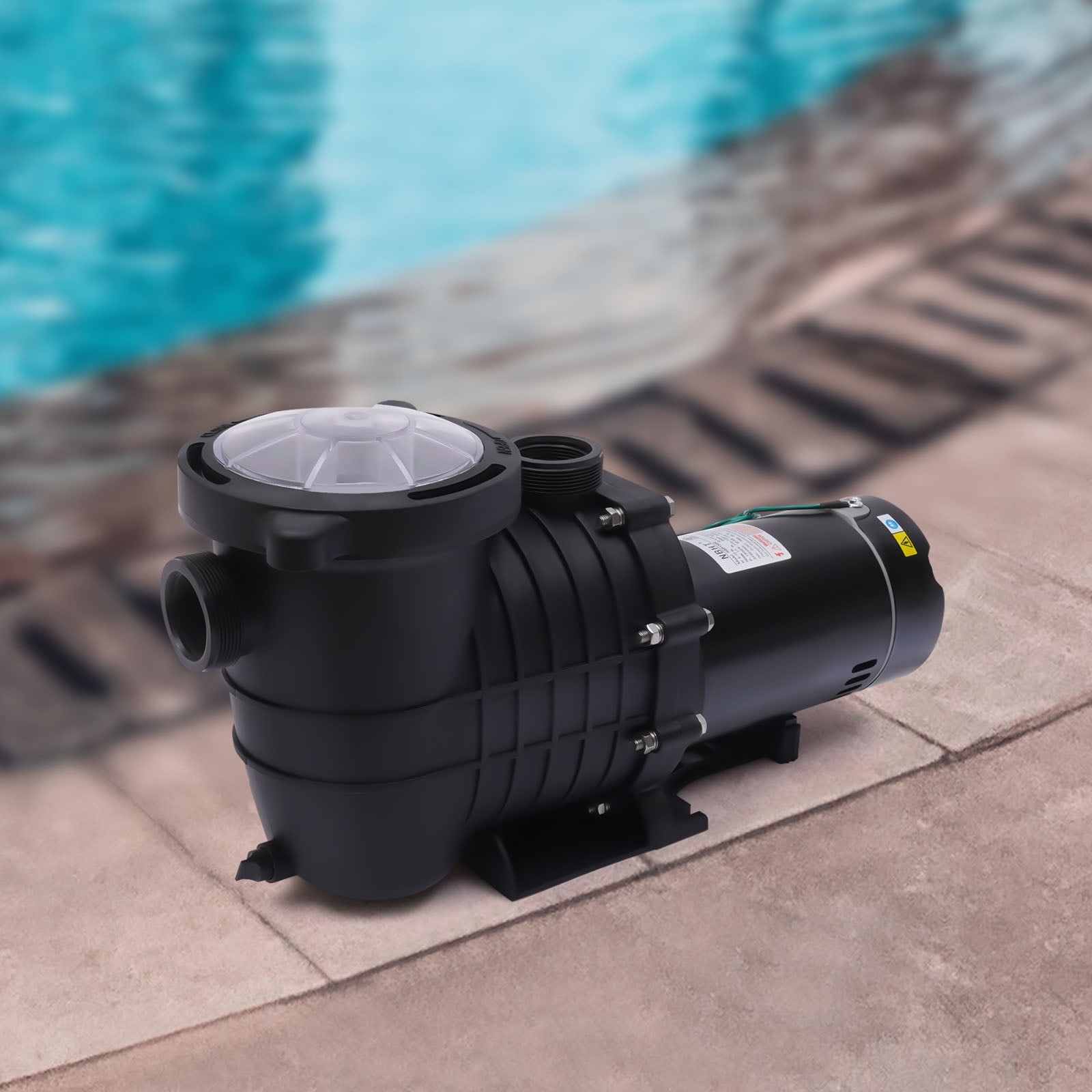Peakora 2HP High-Efficiency Pool Pump with 1500W Pure Copper Motor, Low ...