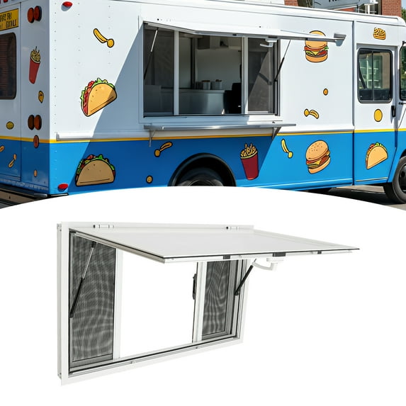 Peakora 48*30in Concession Window for Food Trucks Food Truck Service ...