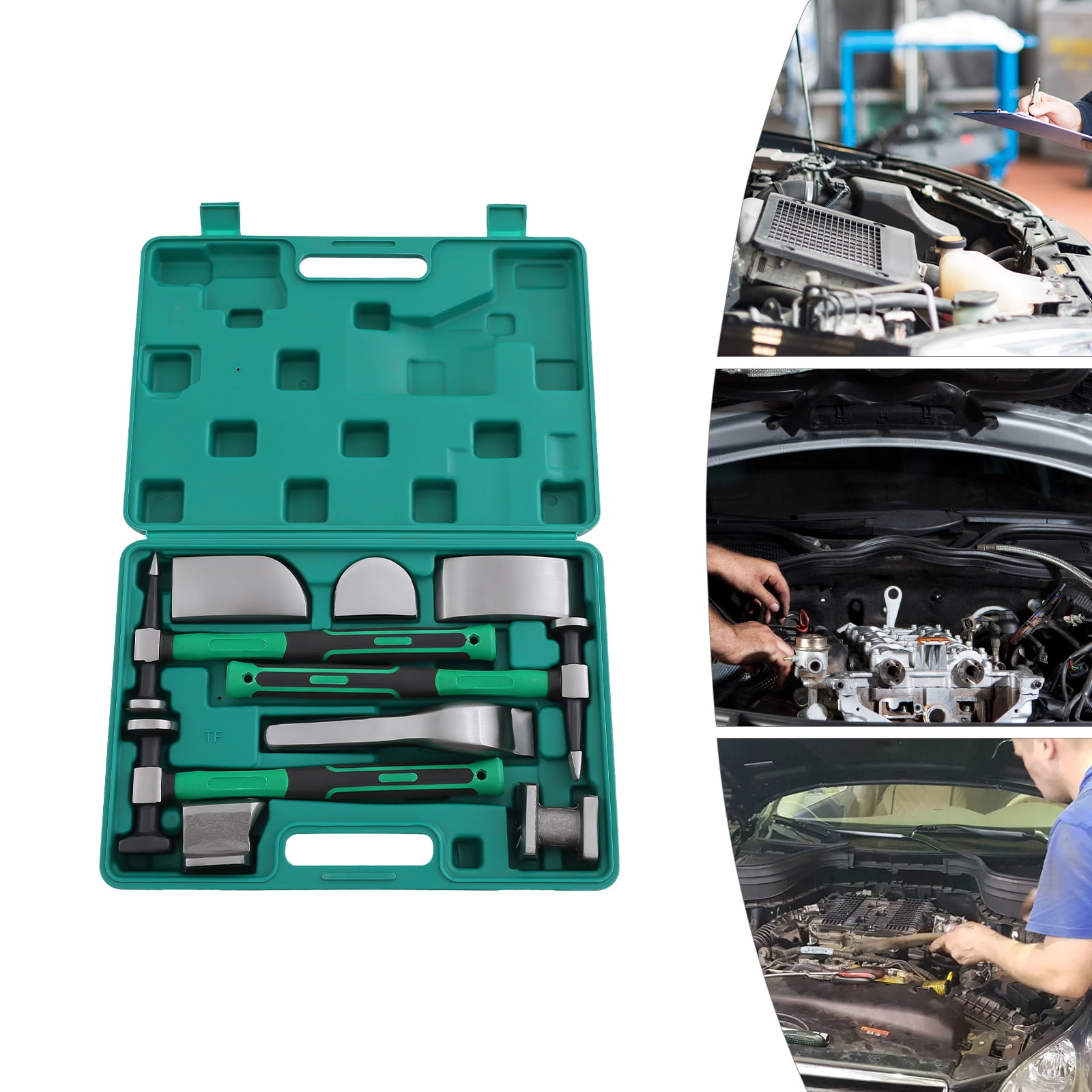 Peakora 9PCS 45# Steel Dent Repair Kit, Auto Body Repair Tool Kit Car ...