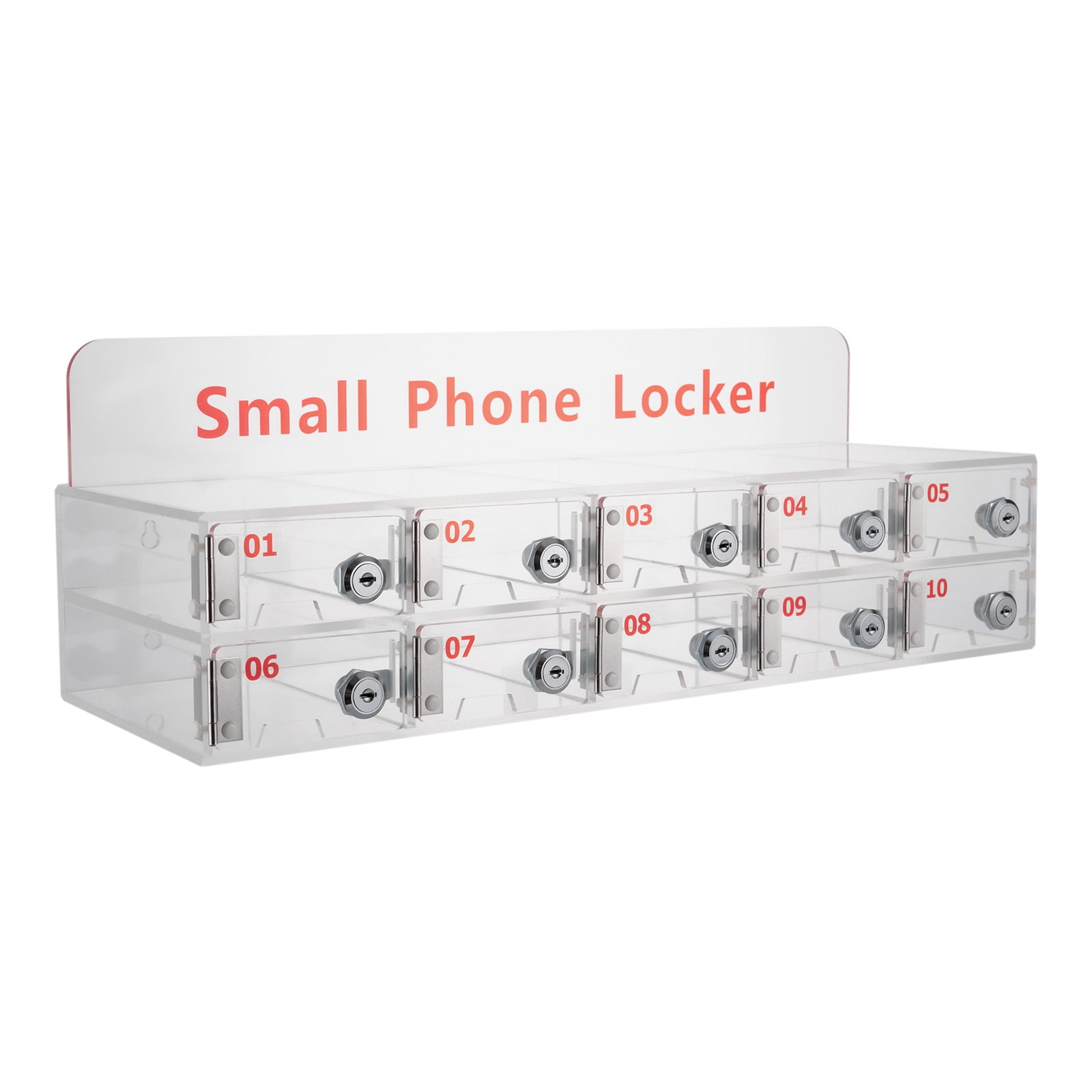 Peakora Acrylic Cell Phone Lockers with Exclusive Keys, Wall Mountable ...