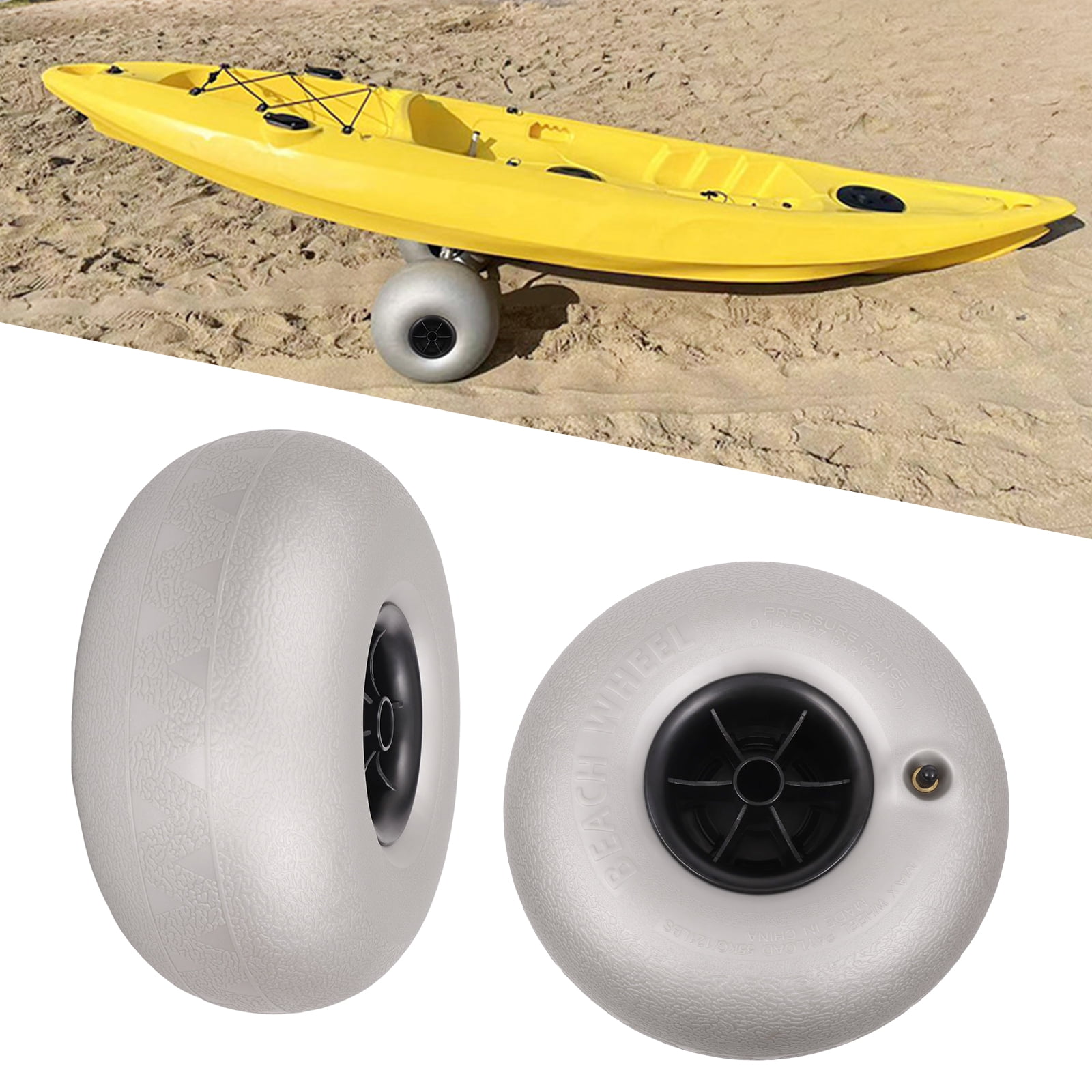 Peakora Beach inflatable wheels for kayak accessories, 10-inch size, 88 ...