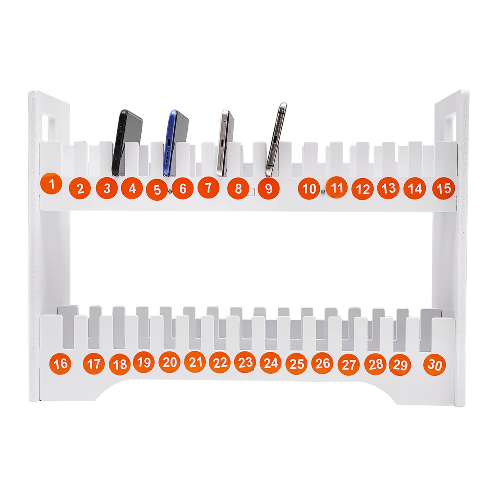 Peakora Cell Phone Holder, 30 Phone Slots, 2-Tier Space-Saving Design ...