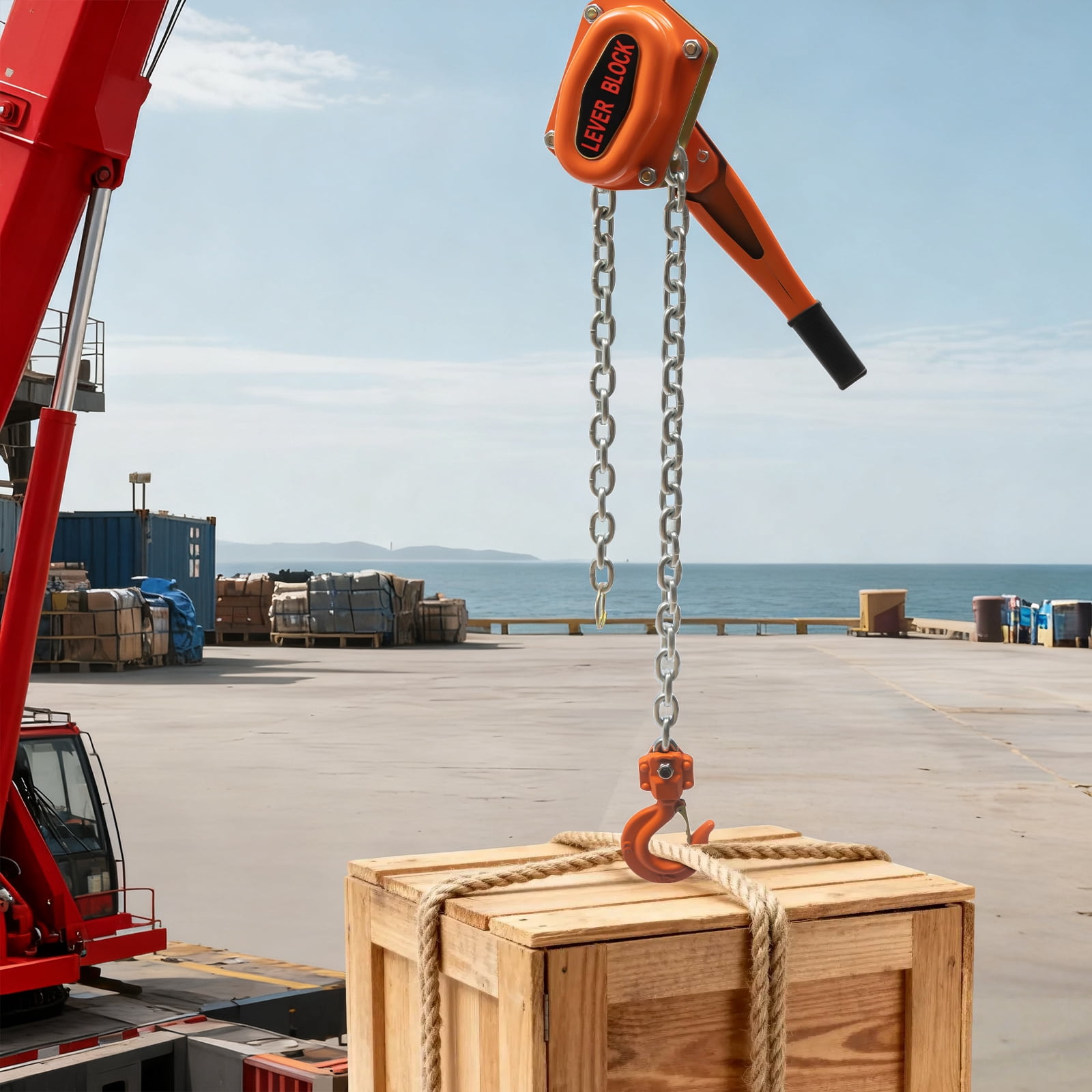 Peakora Chain Hoist 1650lbs 10 Ft Lift Lever Block Chain Hoist 3/4 Ton ...