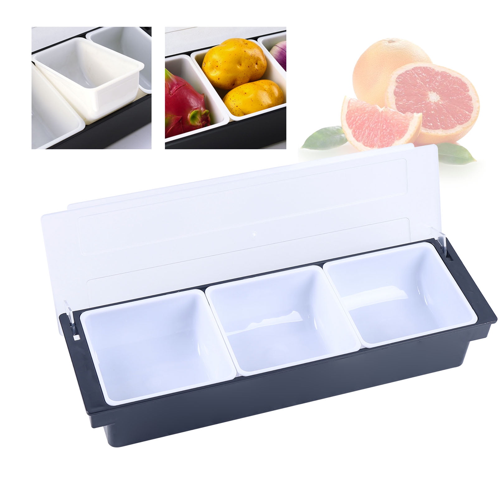 Peakora Condiment Organizer with Ice Storage Tray, Heat-Resistant ABS ...